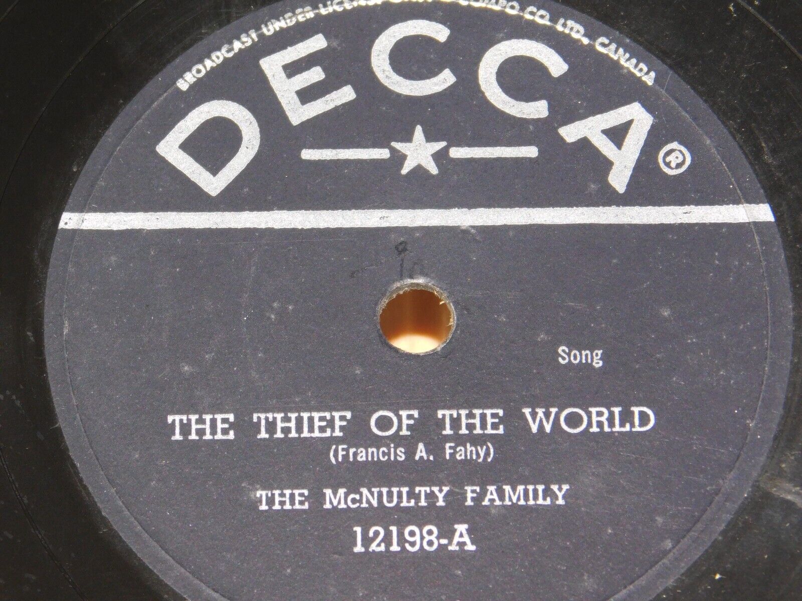 popsike.com - The McNulty Family The Thief of The World 78rpm Decca ...