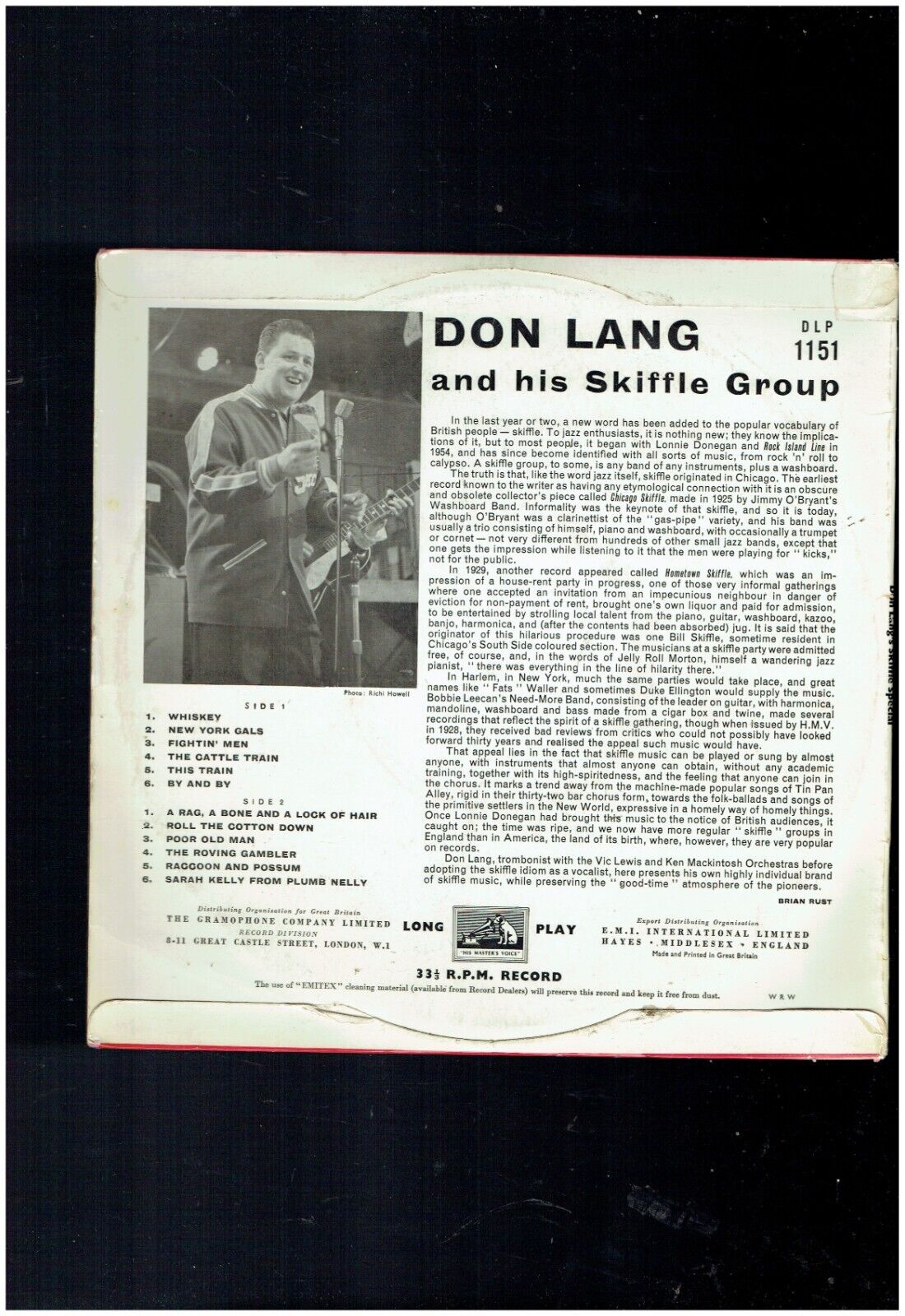 popsike.com - DON LANG SKIFFLE SESSION 10 INCH ALBUM HMV VINYL ALBUM ...