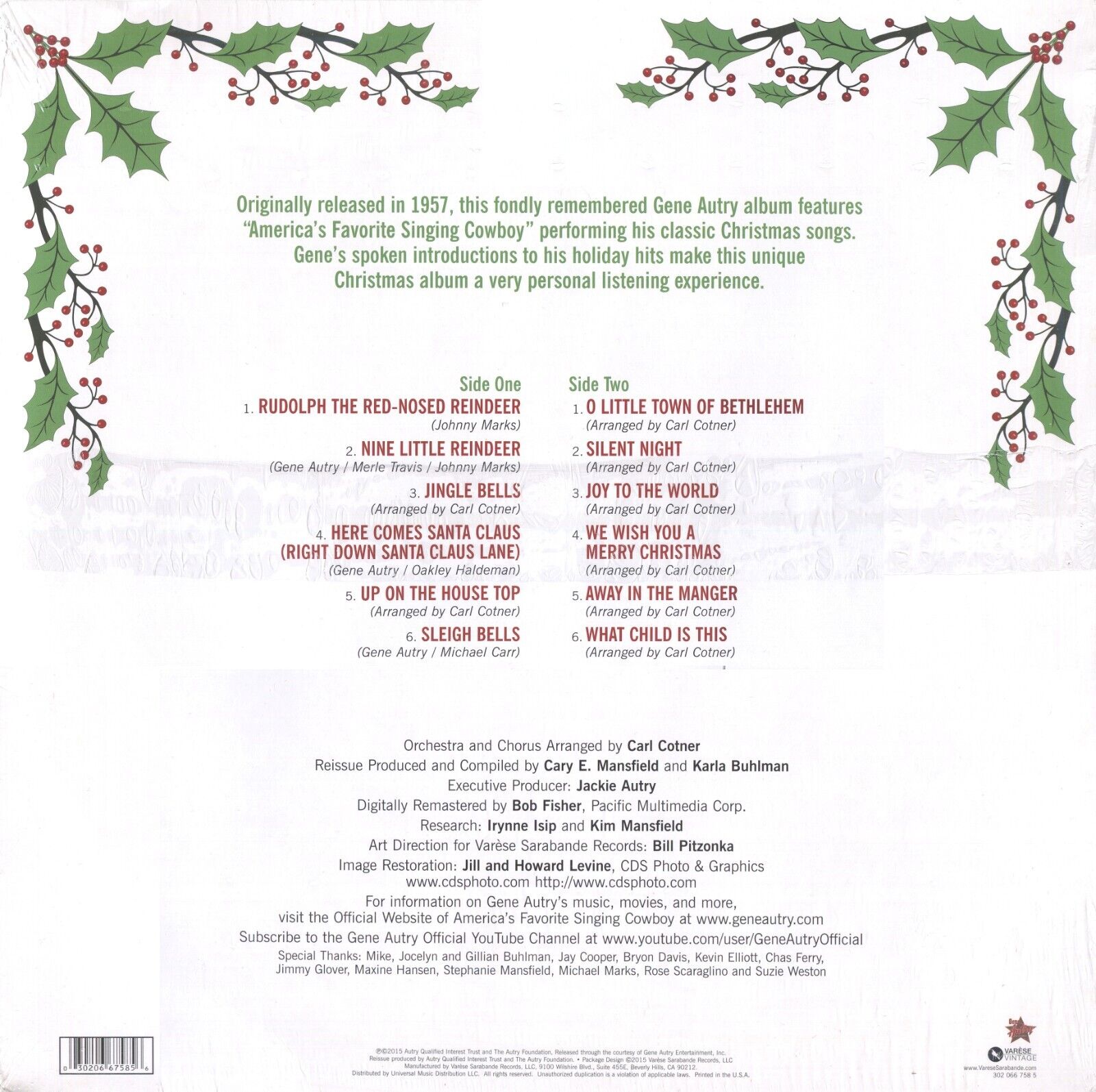 popsike.com - RED VINYL---- GENE AUTRY Rudolph the Red Nosed Reindeer ...