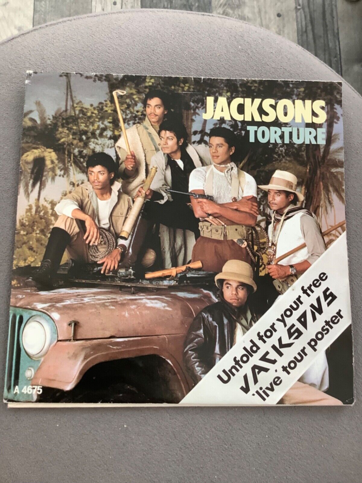 Popsike Jacksons Torture 1984 7 Vinyl In Rare Poster Sleeve