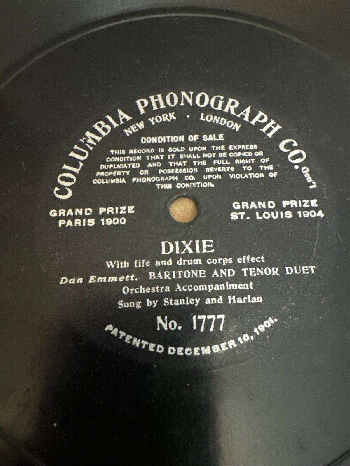 popsike.com - Early One Sided Columbia 78 RPM Stanley & Harlan - Dixie ...