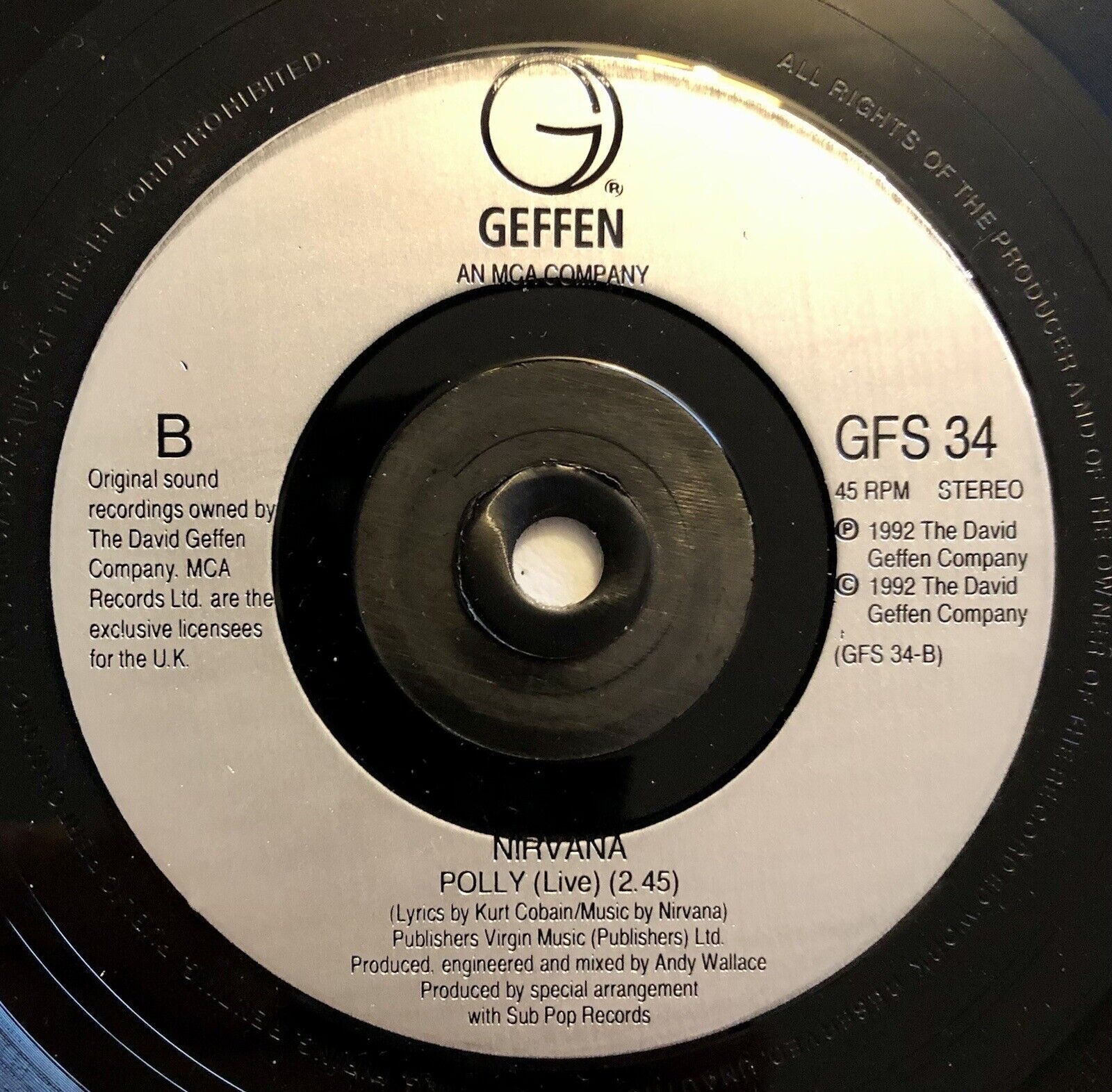 popsike.com - NIRVANA In Bloom 7" 45rpm RARE 1992 Picture Sleeve Solid ...