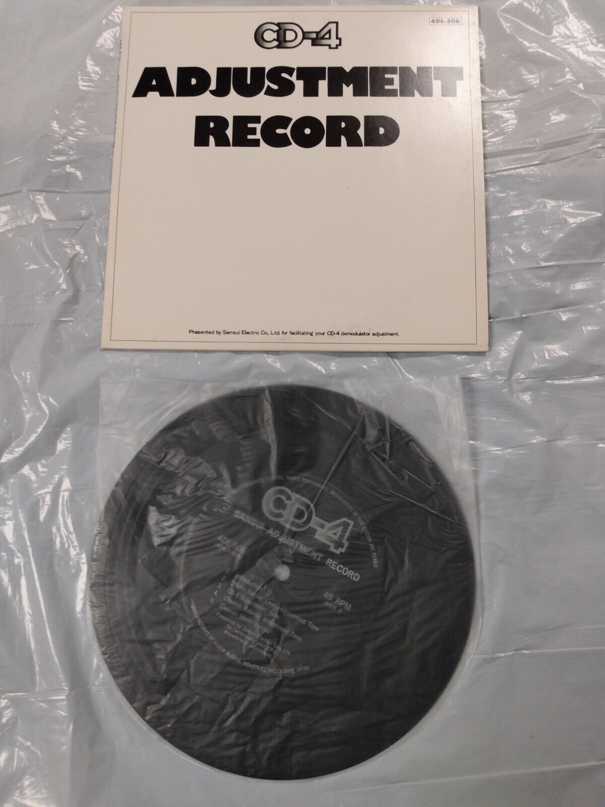popsike.com - Sansui CD-4 Adjustment Test Record 4DE-506 for 45 RPM ...