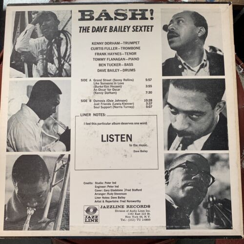popsike.com - DAVE BAILEY SEXTET: Bash US Jazz Line Kenny Dorham OG ’61 ...
