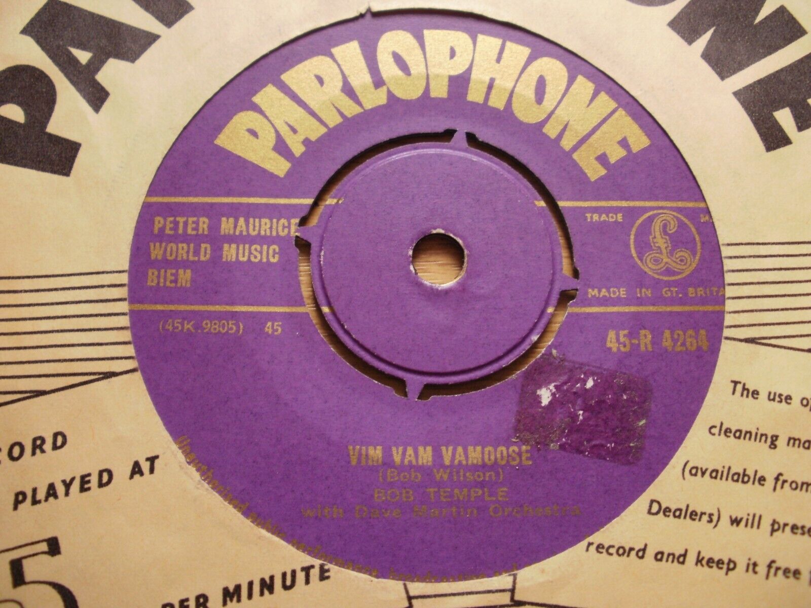 popsike.com - Rare Rocker Bob Temple "Vim Vam Vamoose" 1957 Gold Parl ...