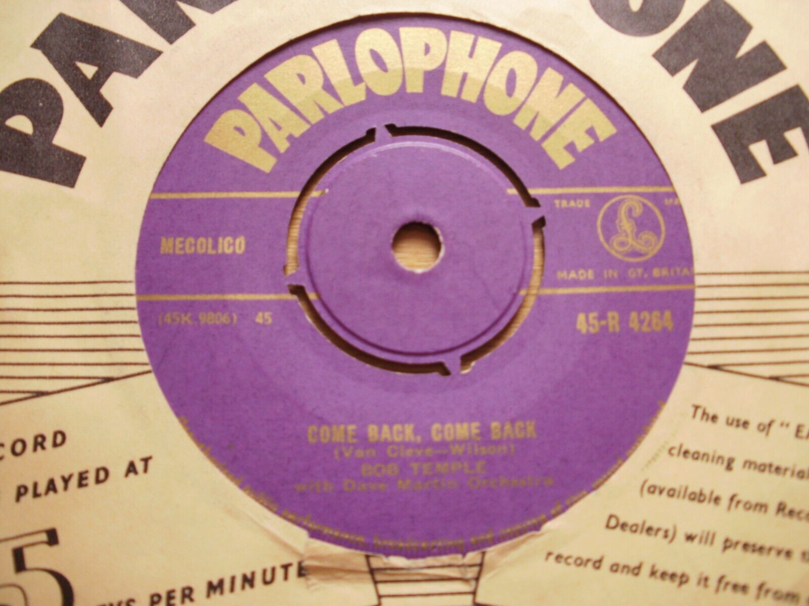 popsike.com - Rare Rocker Bob Temple "Vim Vam Vamoose" 1957 Gold Parl ...