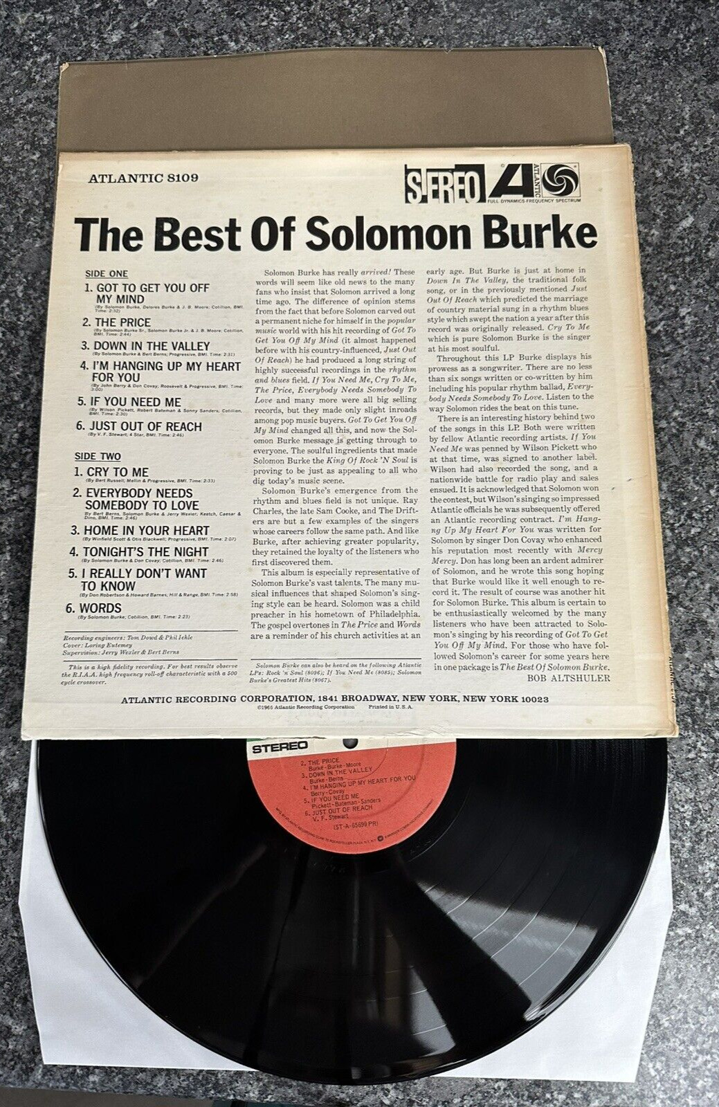 popsike.com - VINYL LP SOLOMON BURKE THE BEST OF SOLOMAN BURKE USA ...