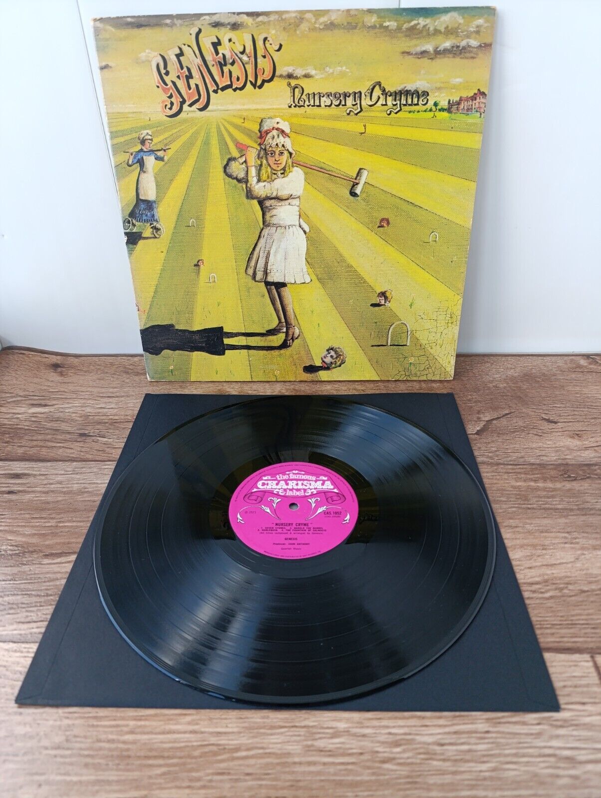 popsike.com - Genesis – Nursery Cryme 1971 Pink Scroll Charisma Label ...