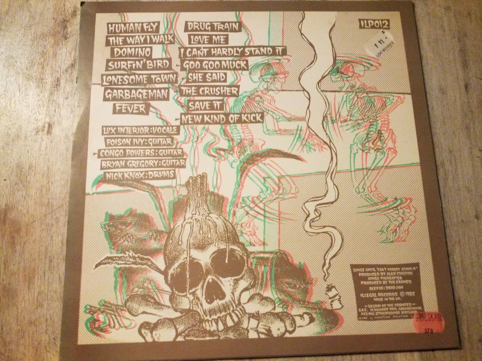 popsike.com - THE CRAMPS Off The Bone Lp 3-D Cover ILP012 Illegal Records 1983 Psycho Garage ...