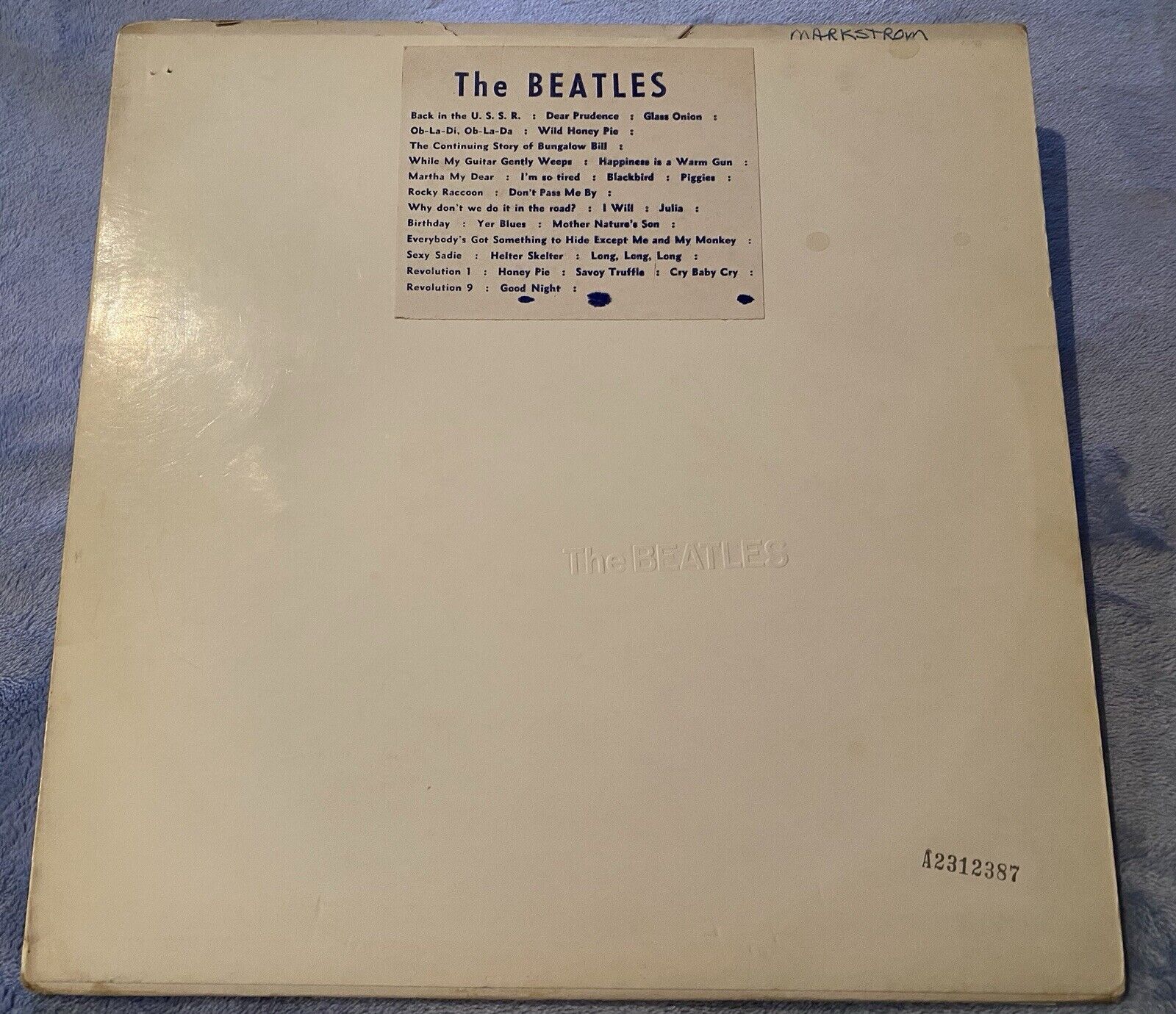 popsike.com - The Beatles White Album LP With Rare Hype Sticker 1968 US ...