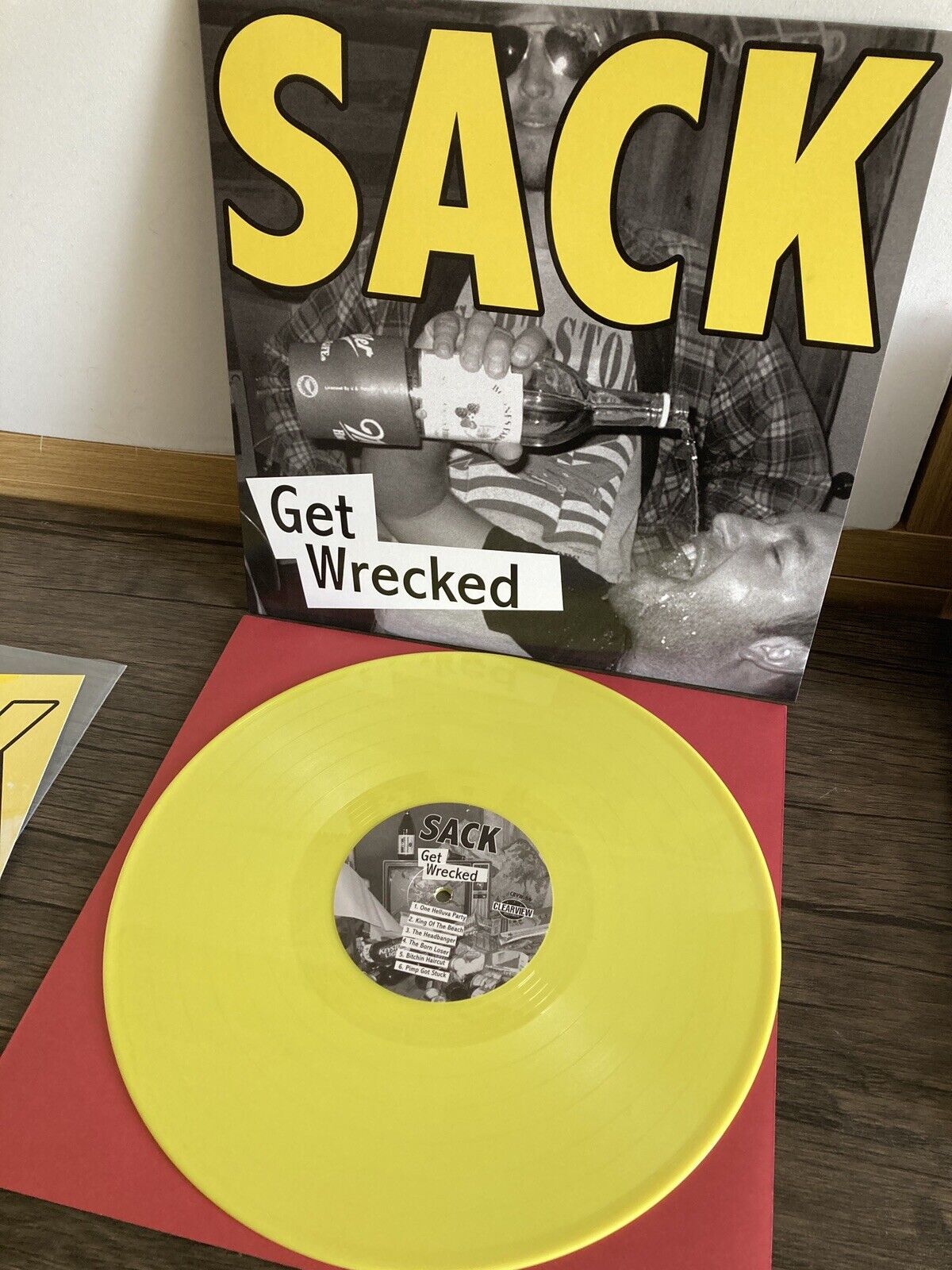 popsike.com - Lillingtons Nofx CRVW 54 SACK Get Wrecked LP Vinyl 12” Clearview Punk Records ...