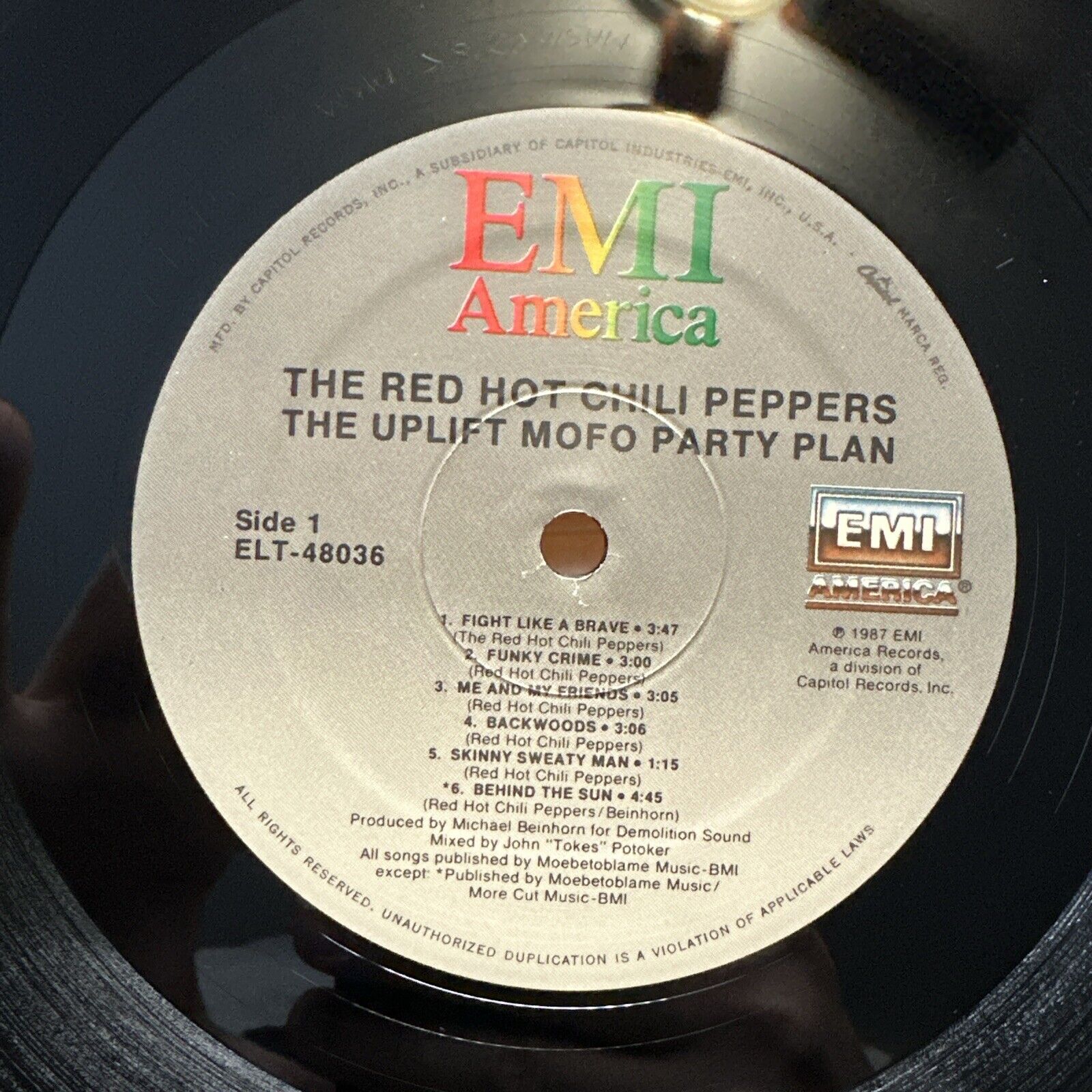 popsike.com - Red Hot Chili Peppers - The Uplift Mofo Party Plan - 1987 ...