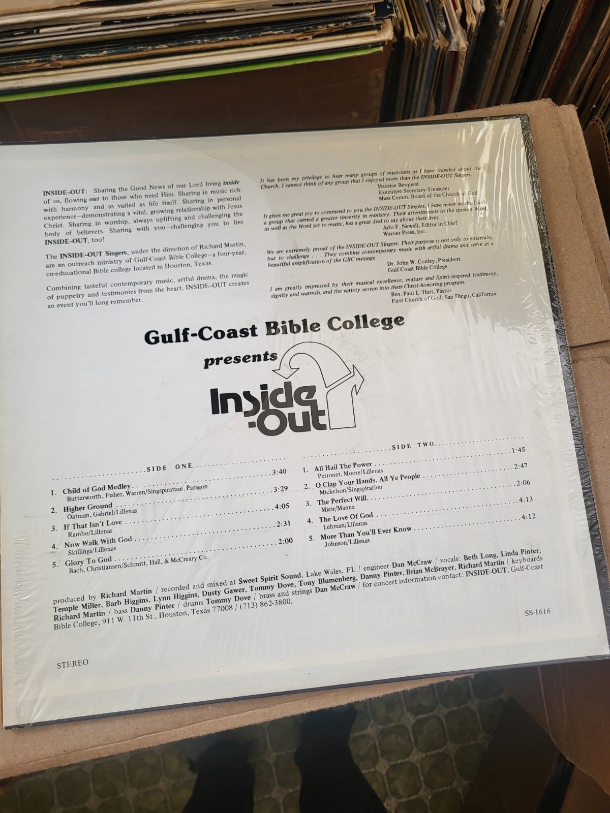 popsike.com - Gulf-Coast Bible College Inside Out Singers Sings LP ...