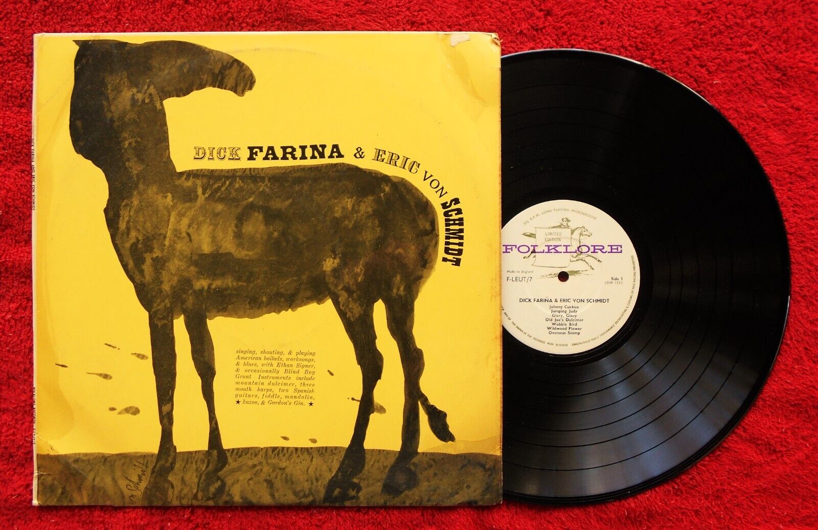 popsike.com - DICK FARINA & ERIC VON SCHMIDT 1963 UK LP WITH BOB DYLAN ...