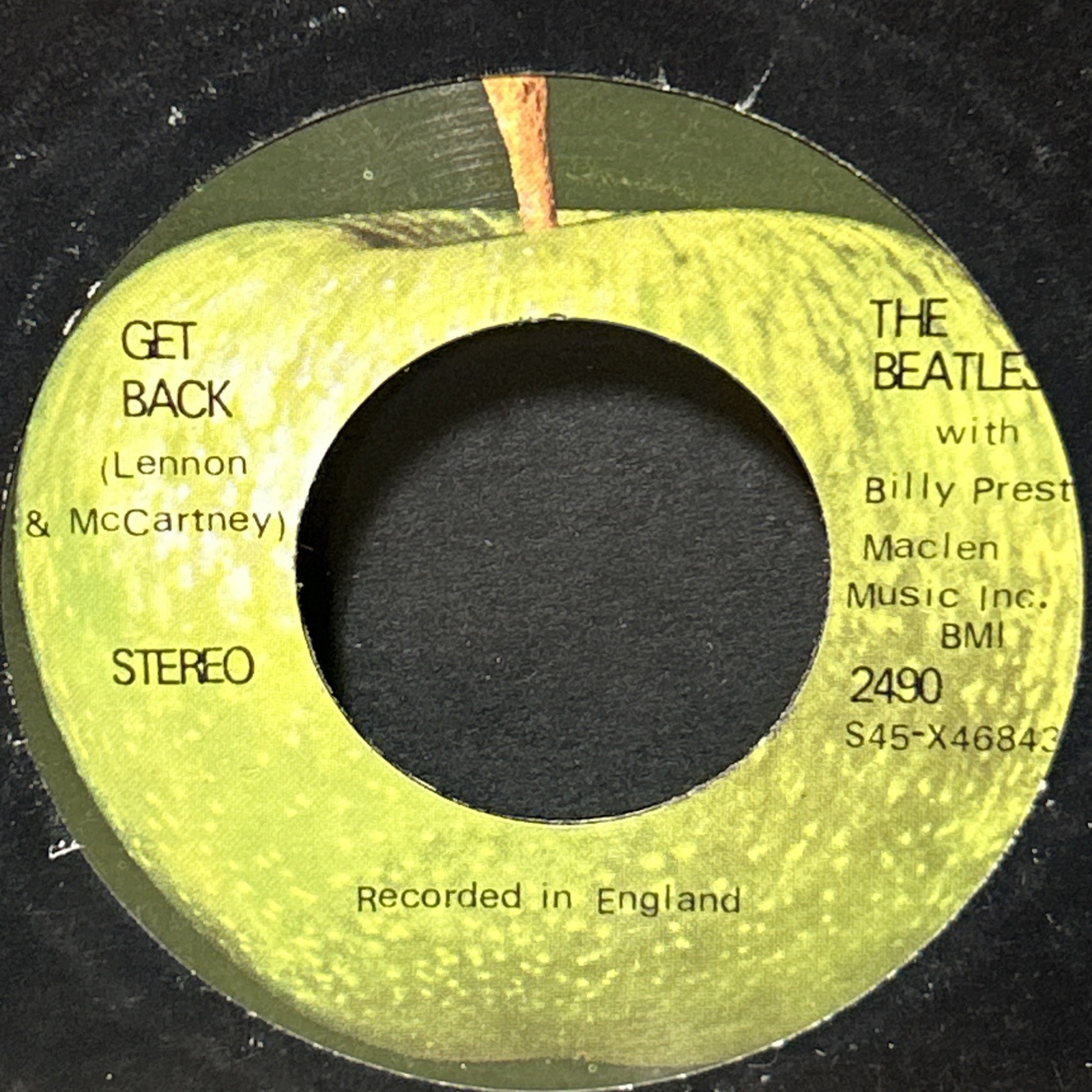 popsike.com - EX Beatles Apple 45 Single with RAREST 'In House" Labels ...