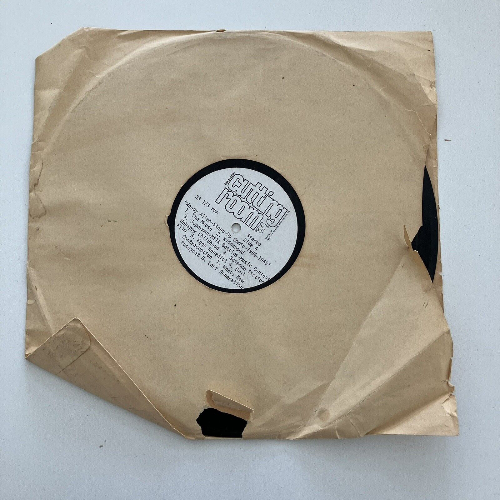 popsike.com - Woody Allen Stand Up Comic 1964-1968 Vinyl Disc 2 ACETATE ...