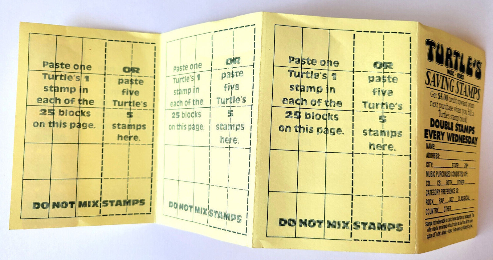 popsike.com - Turtle's Records and Tapes Savings Stamps Booklet ...