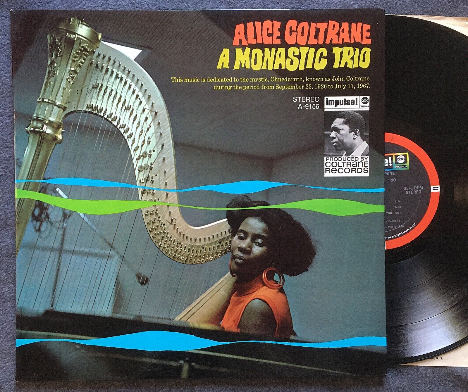popsike.com - Alice Coltrane A Monastic Trio 1968 LP Impulse ABC A-9156 ...