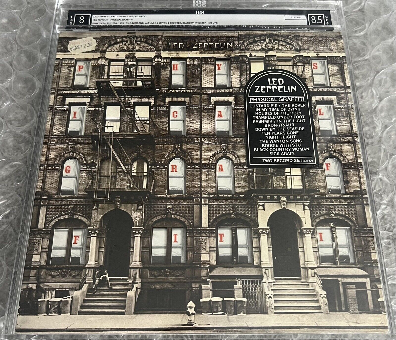 popsike.com - SEALED, Led Zeppelin – Physical Graffiti SS 2-200, Graded IGS [8-8.5], US, 1975 ...