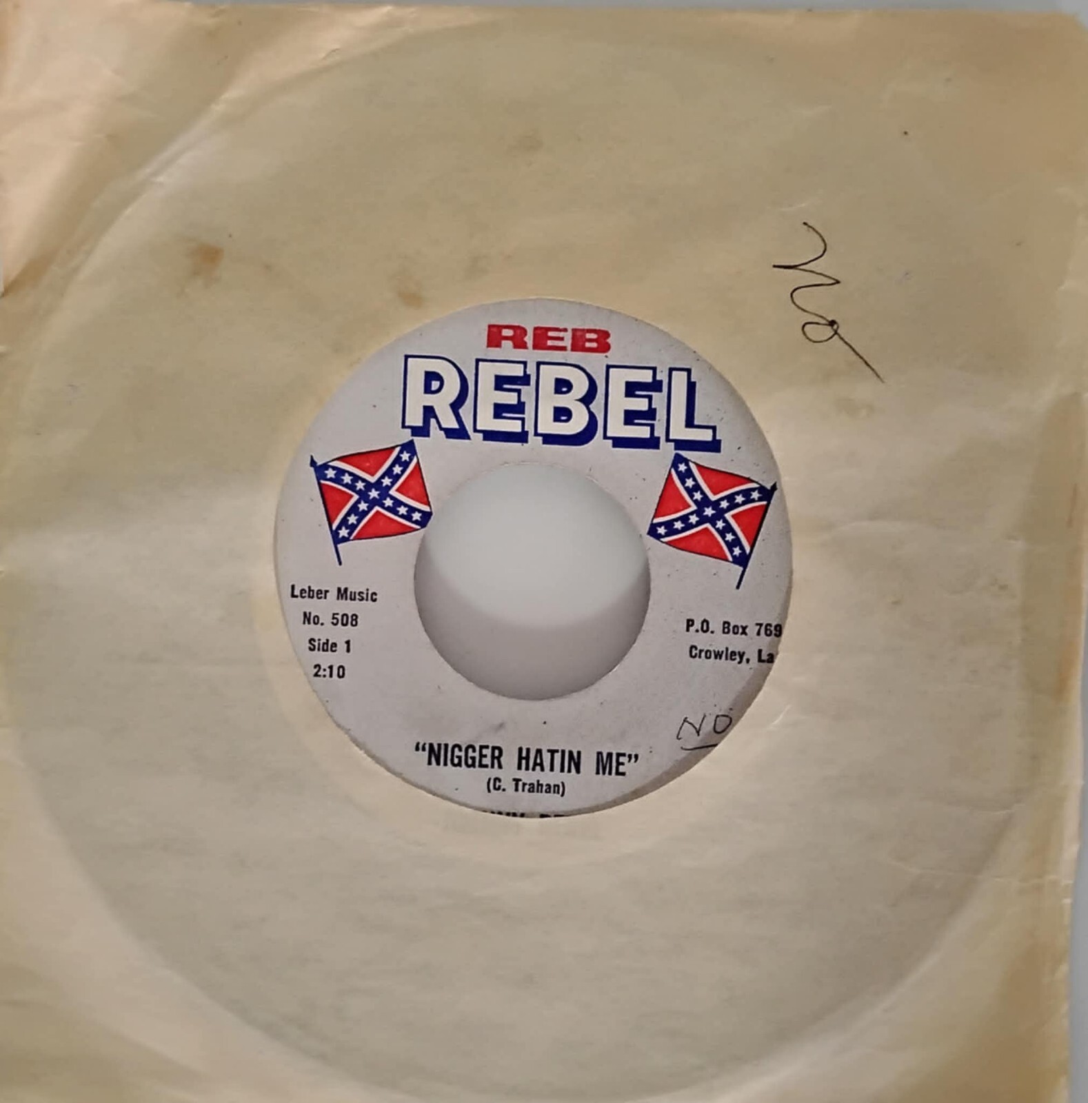 popsike.com - 45 record Johhny Rebel NIGGER HATIN ME/ Who likes a ...