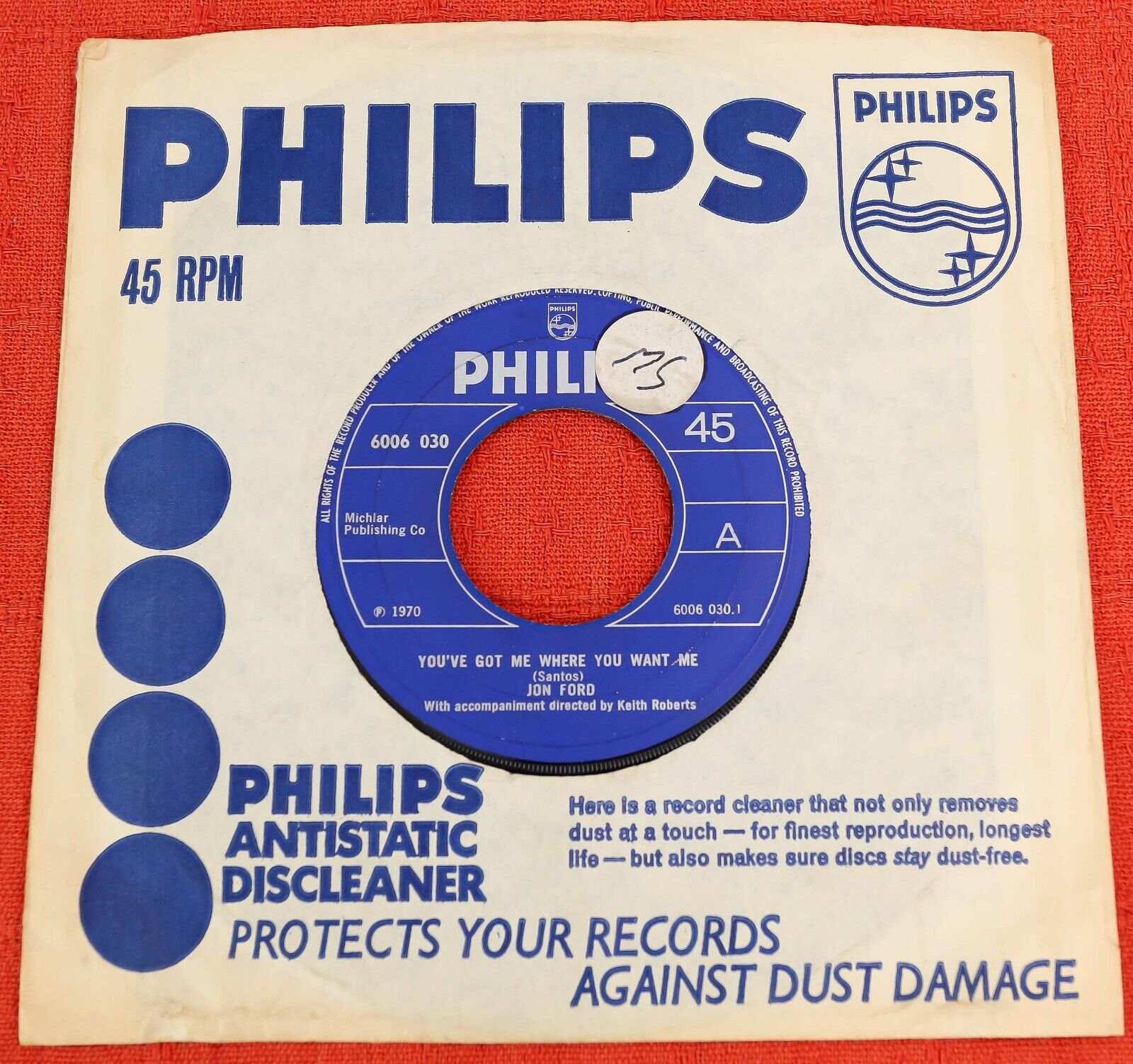 popsike.com - JON FORD - UK 7" VINYL SINGLE - YOU'VE GOT ME WHERE YOU ...