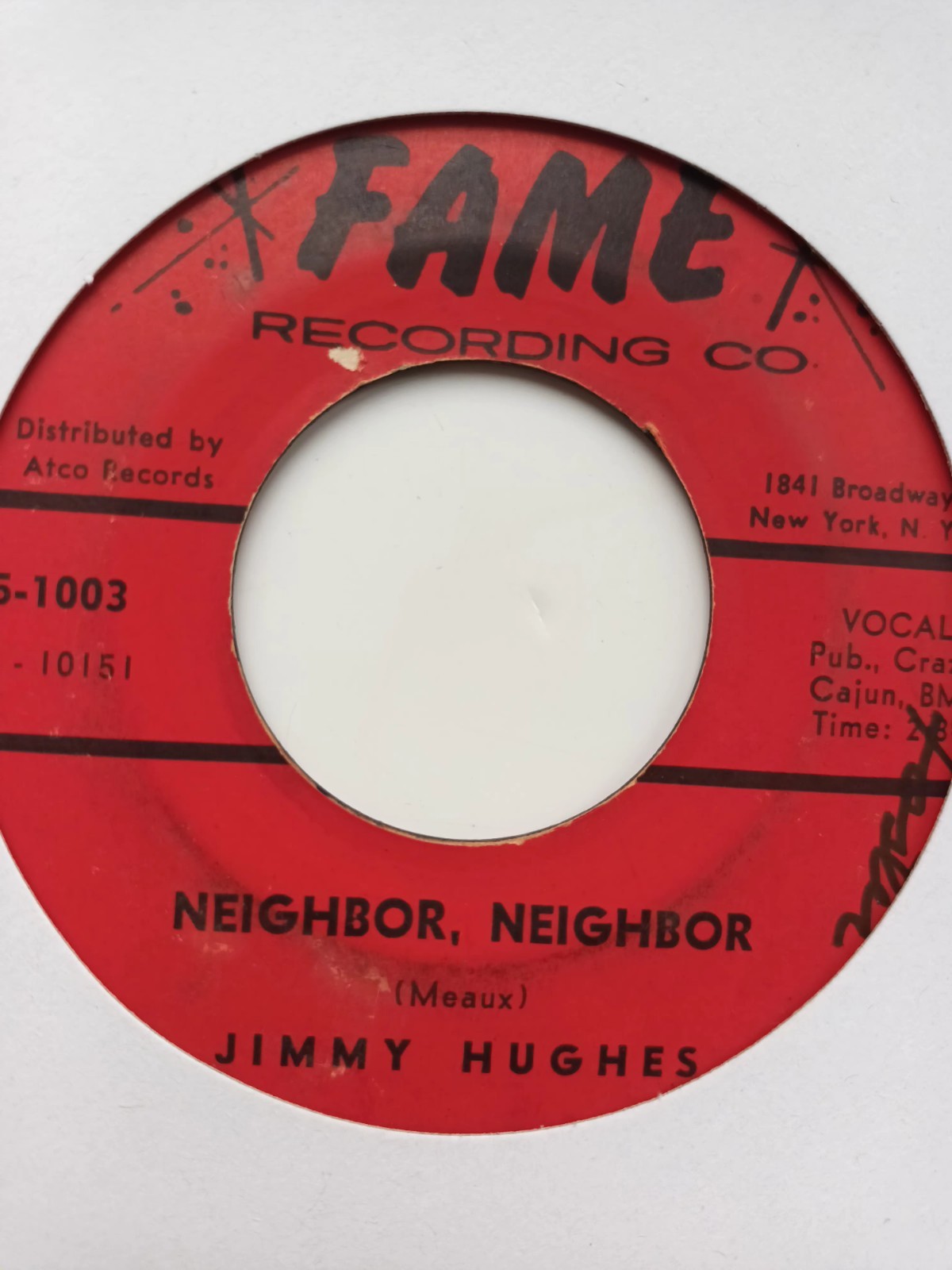 popsike.com - Jimmy Hughes - Neighbor, Neighbor / It's A Good Thing, 7 ...