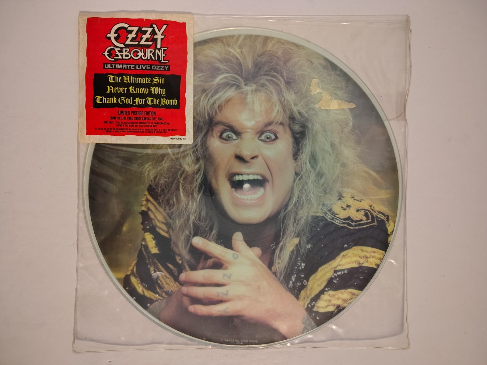 popsike.com - Ozzy Osbourne Ultimate Live Ozzy Vinyl Limited Picture Disc LP 12" Record 1986 ...