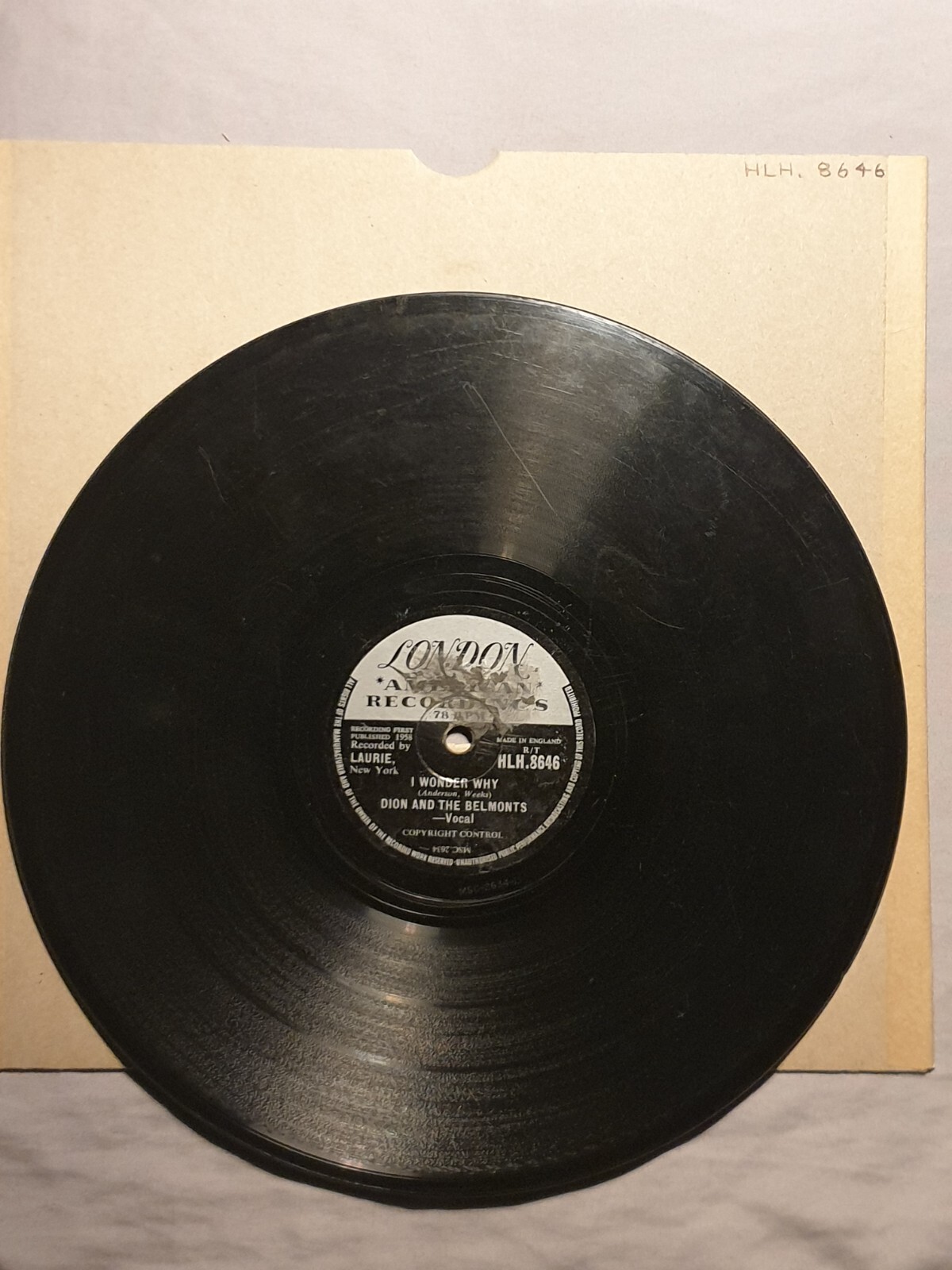 popsike.com - DION and The BELMONTS I Wonder Why bw Teen Angel 78rpm ...