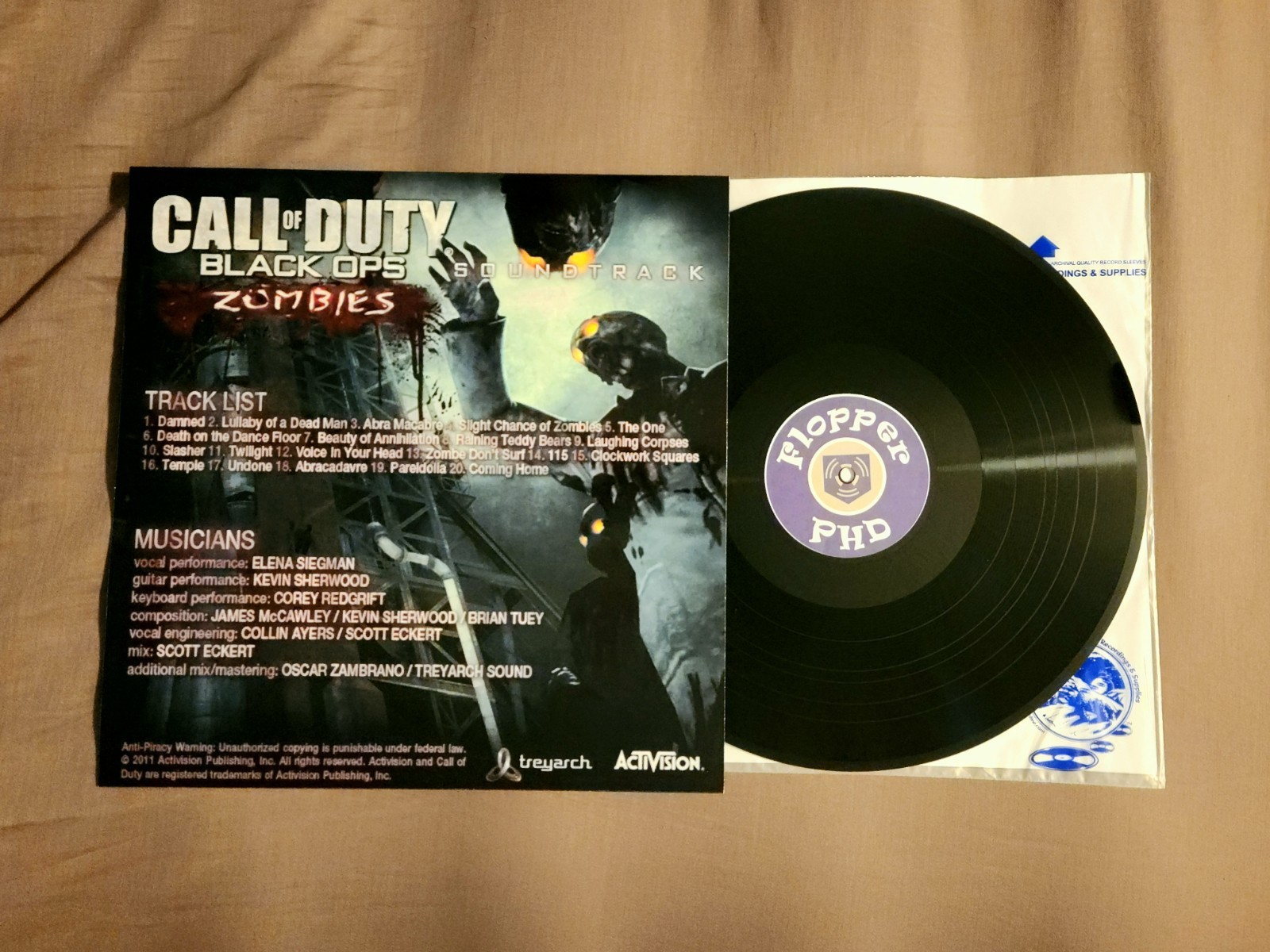 popsike.com - Call of Duty Black Ops 1 Zombies OST Lathe Vinyl Not ...