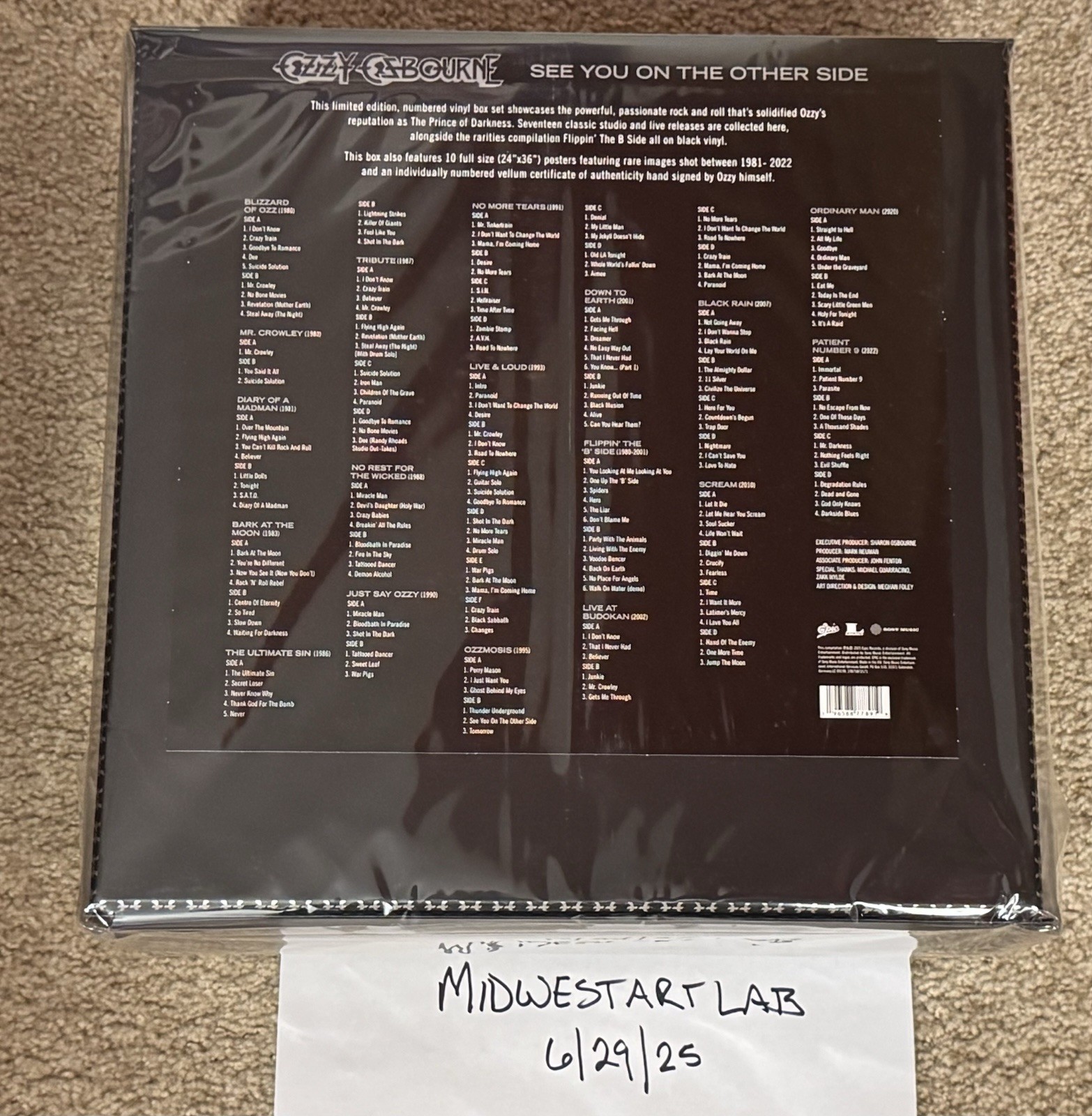 popsike.com - OZZY OSBOURNE SEE YOU ON THE OTHER SIDE V2.0 BOX SET ...