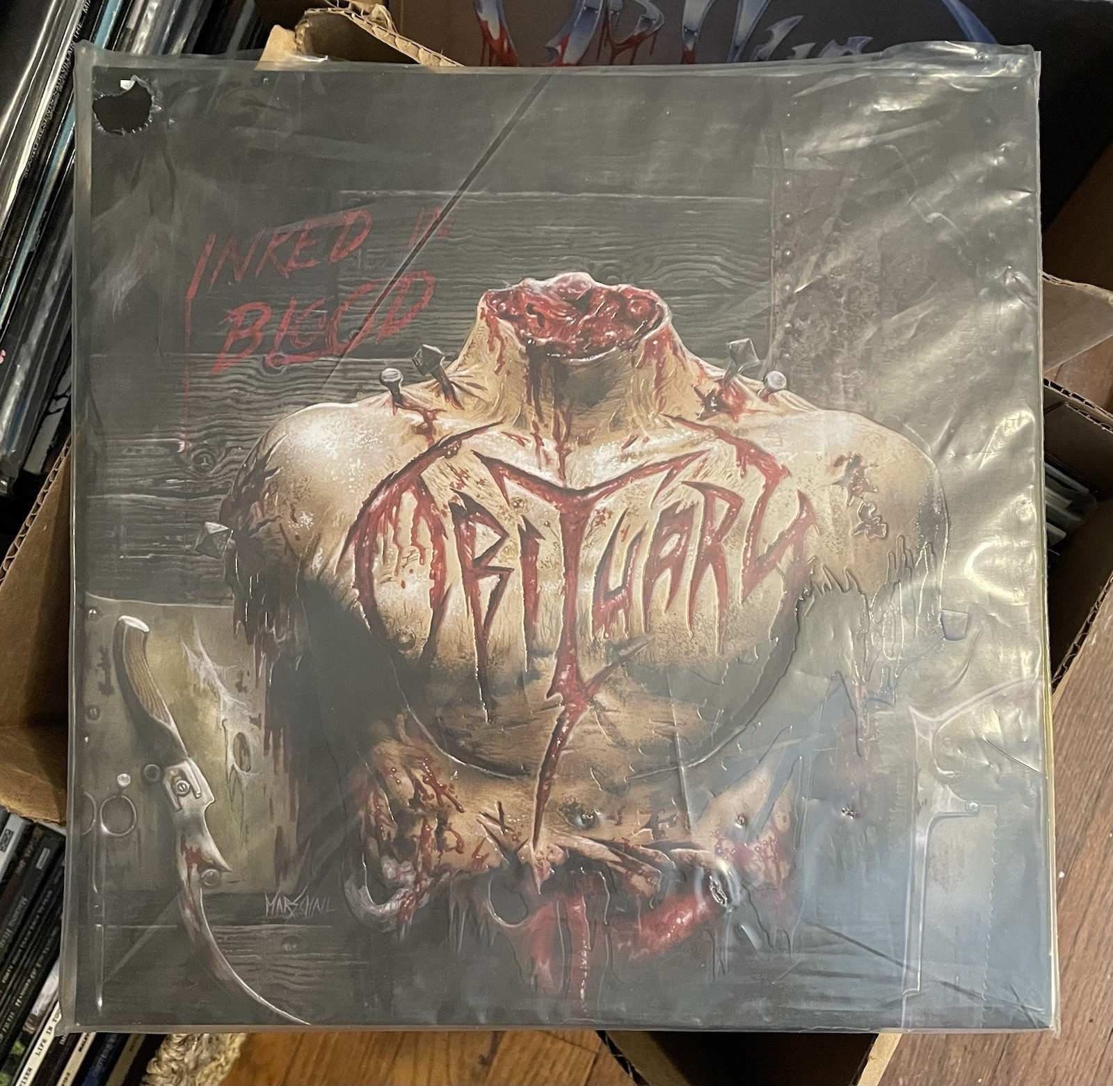 popsike.com - OBITUARY-INKED IN BLOOD DOUBLE LP RELAPSE RECORDS DEATH ...