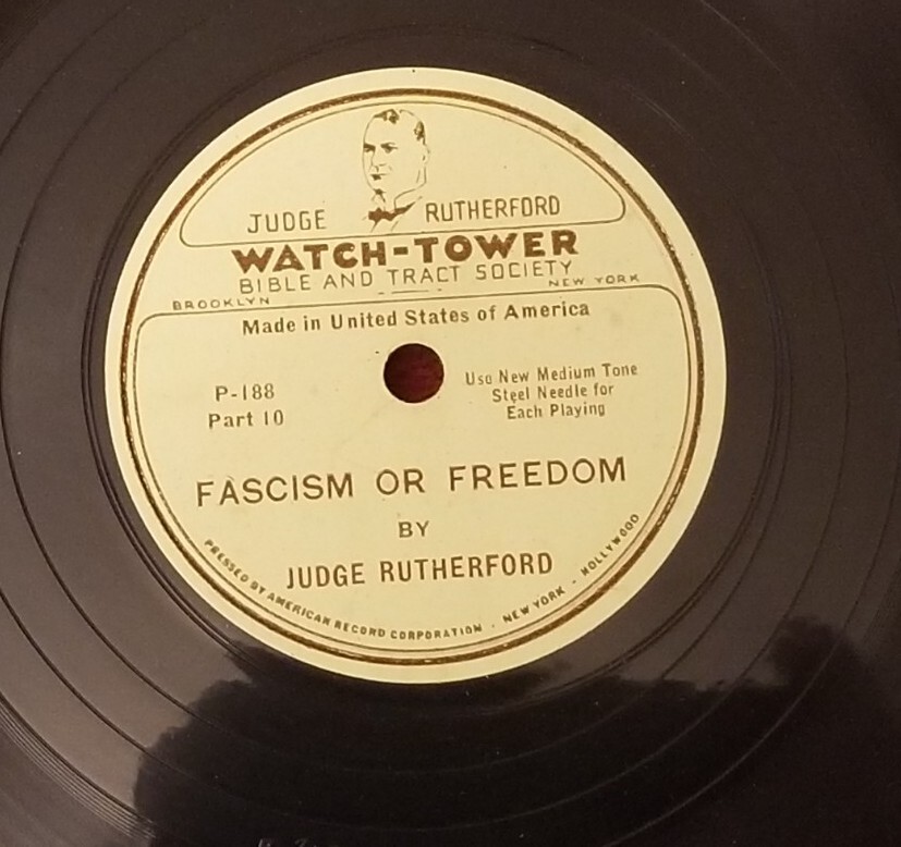 popsike.com - 2 Watchtower Records JUDGE RUTHERFORD FASCISM & ENEMIES ...