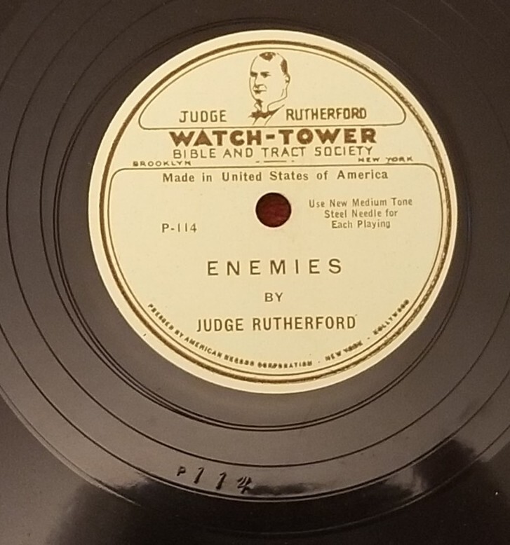 popsike.com - 2 Watchtower Records JUDGE RUTHERFORD FASCISM & ENEMIES ...