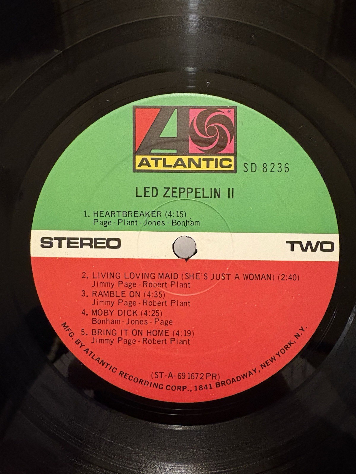 popsike.com - Led Zeppelin II; Atlantic; OG,First; RL/RL SS; CLEAN, HOT ...