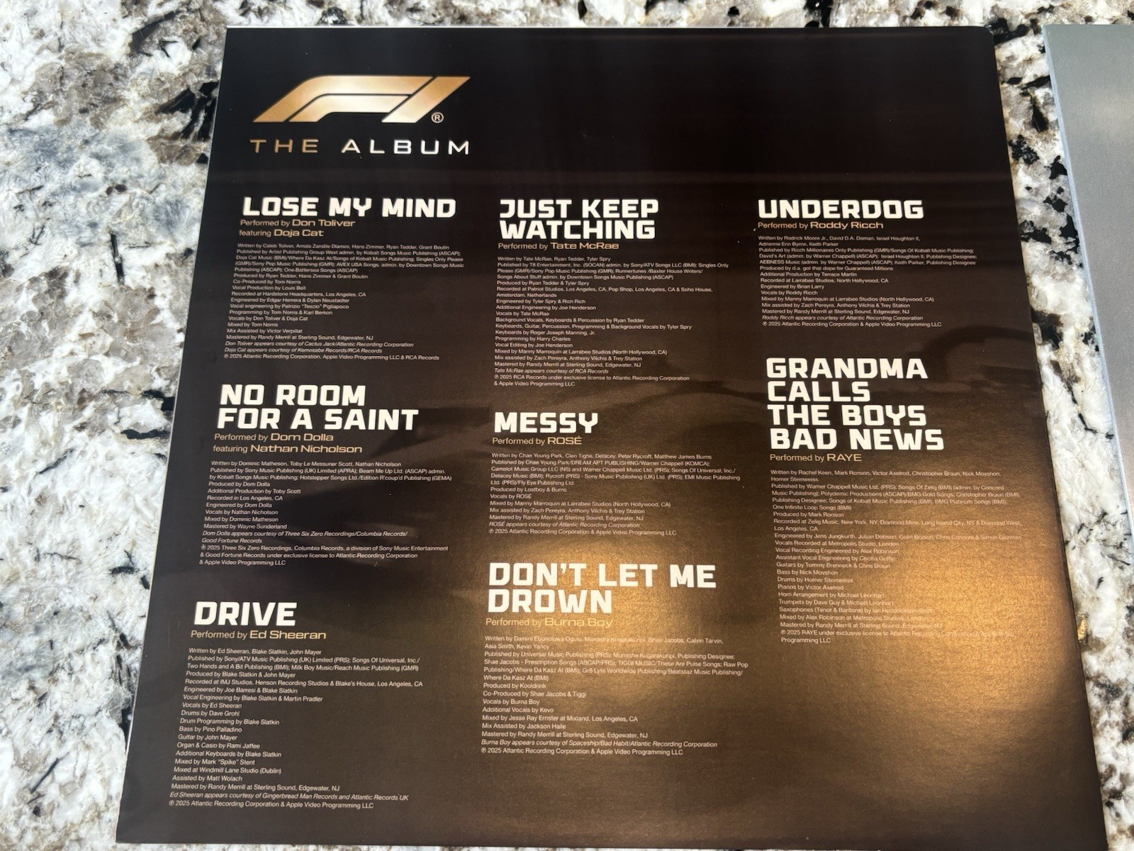 popsike.com - F1 The Album 2025 Soundtrack Limited Edition Oil Filled ...