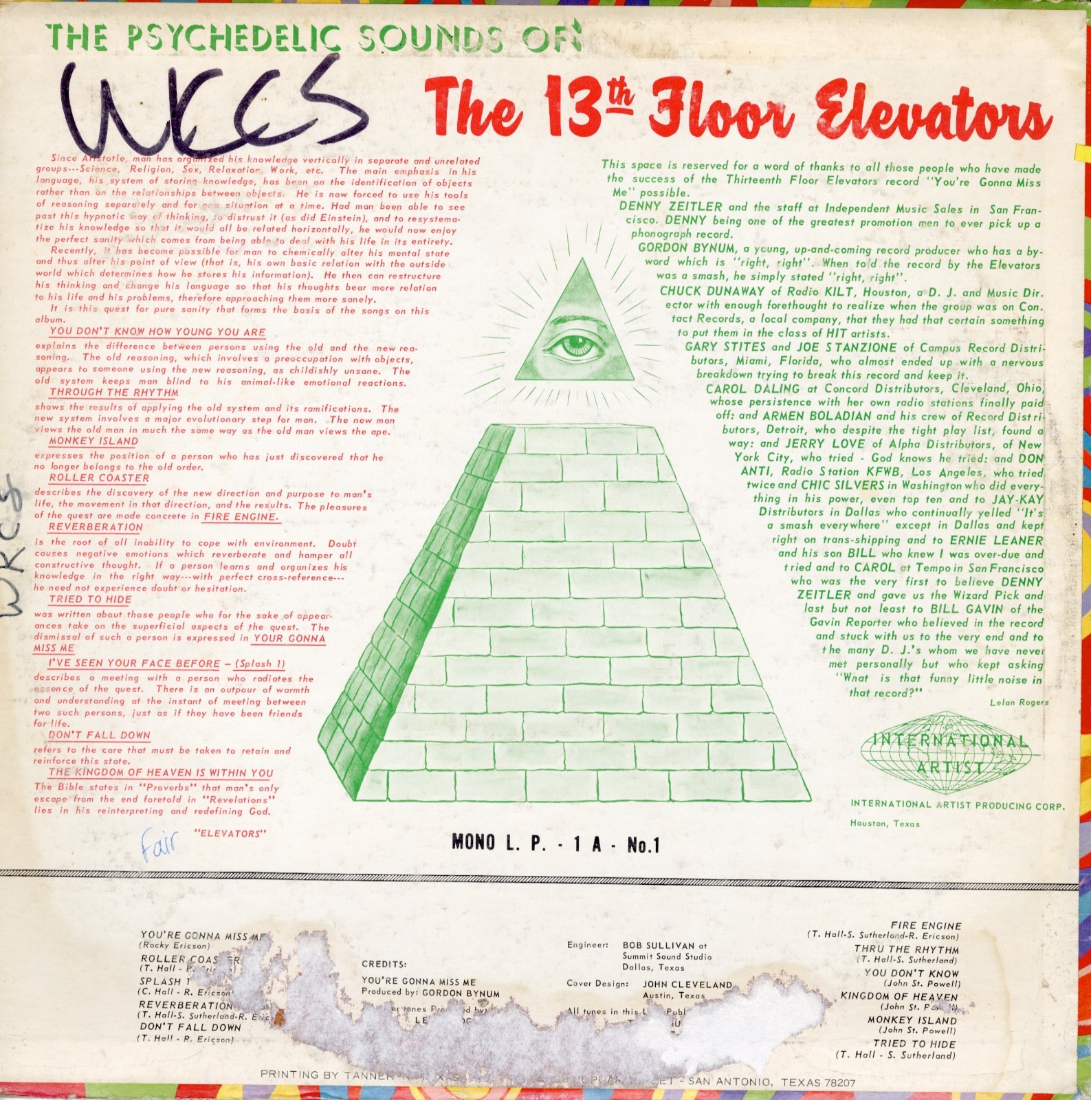 popsike.com - Original 13th Floor Elevators 1967 Mono Lp On ...