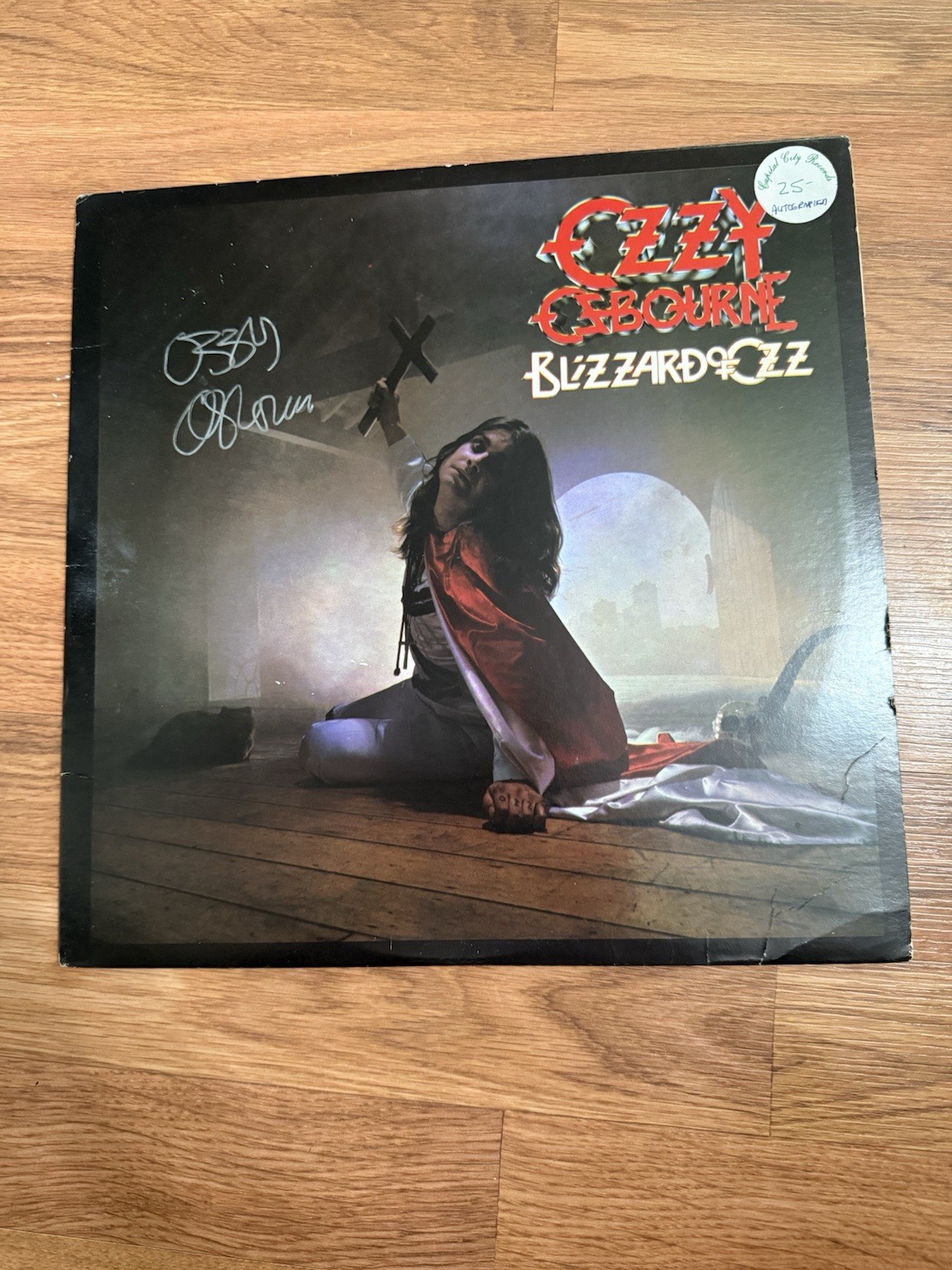 popsike.com - Autographed Ozzy Osbourne Blizzard Of Ozz Vintage 1980 Vinyl LP - auction details