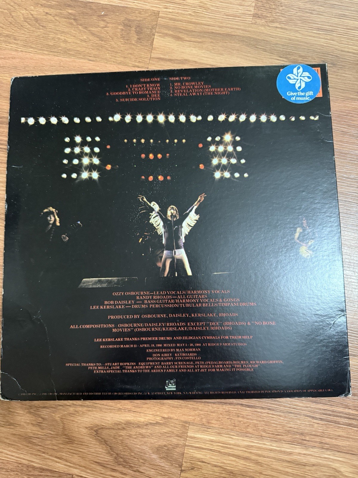 popsike.com - Autographed Ozzy Osbourne Blizzard Of Ozz Vintage 1980 Vinyl LP - auction details