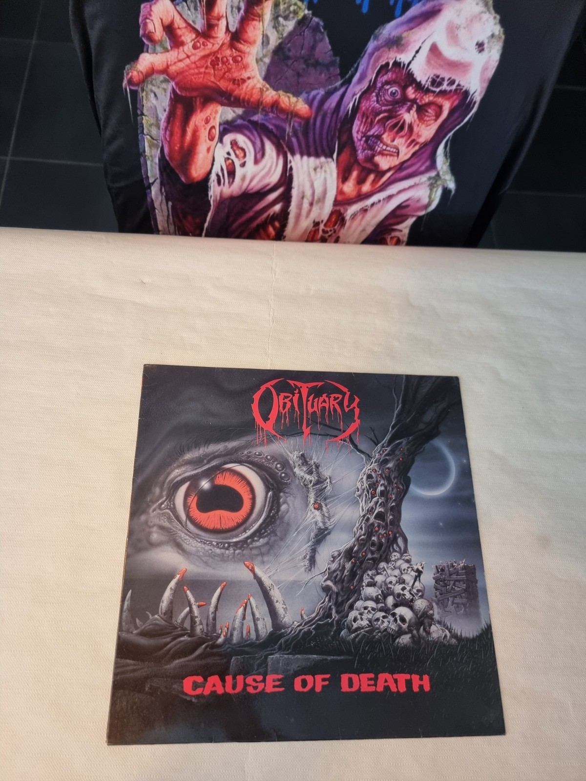 popsike.com - Obituary ‎- 1990 - Cause Of Death, 1st press, Death Metal ...