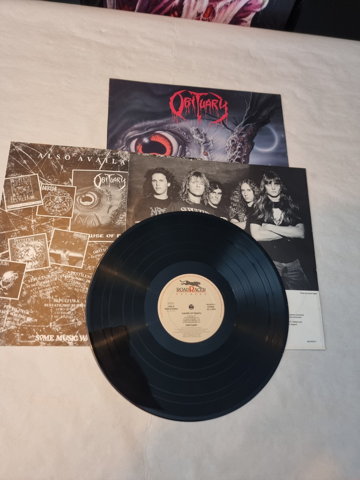 popsike.com - Obituary ‎- 1990 - Cause Of Death, 1st press, Death Metal ...