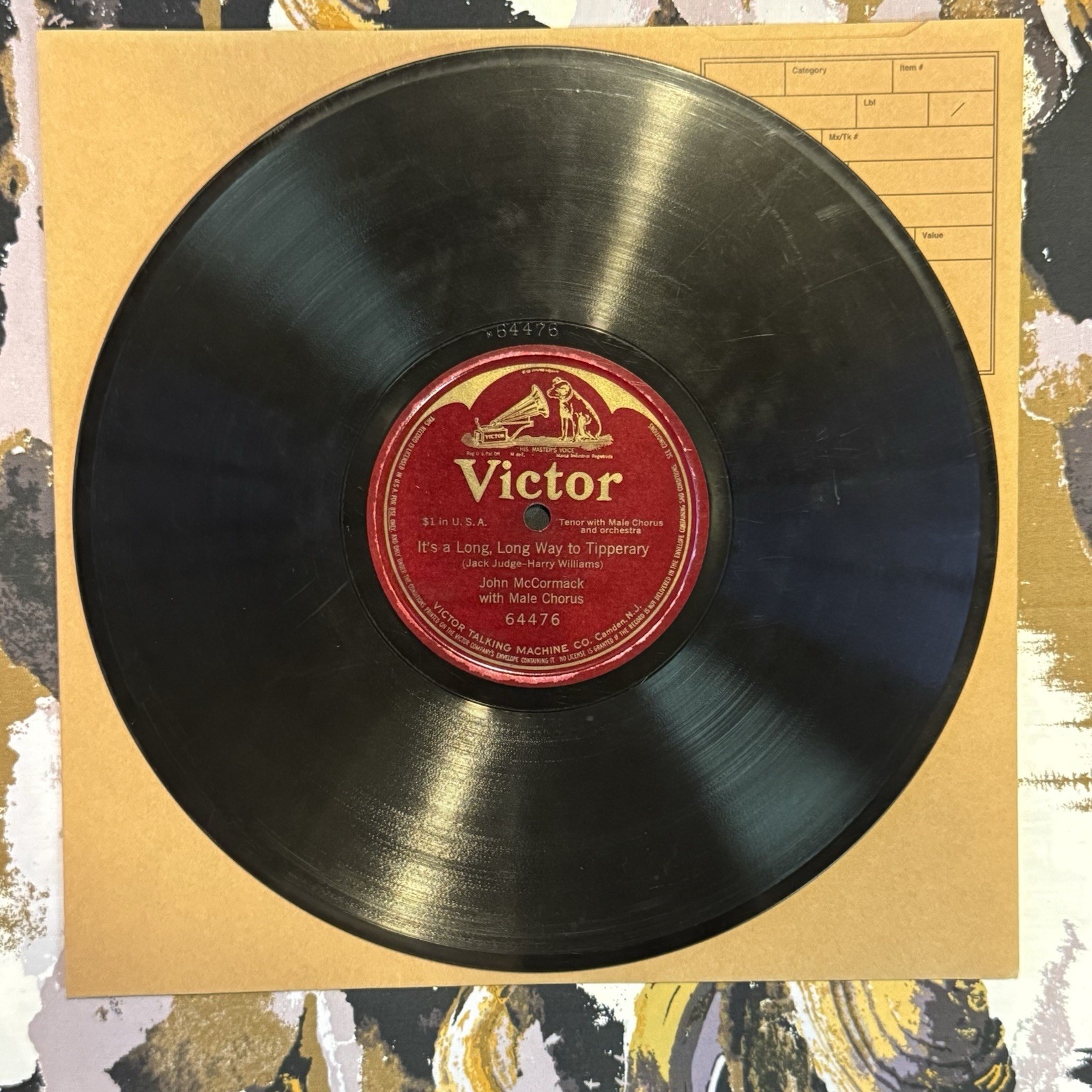popsike.com - John McCormack - Victor 64476 78 RPM - Long, Long Way To ...