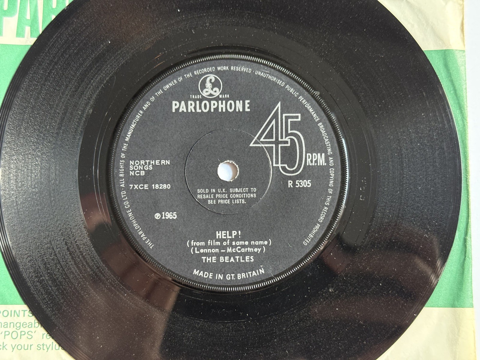 popsike.com - The Beatles Help Vinyl Rare UK Solid Centre Pressing ...