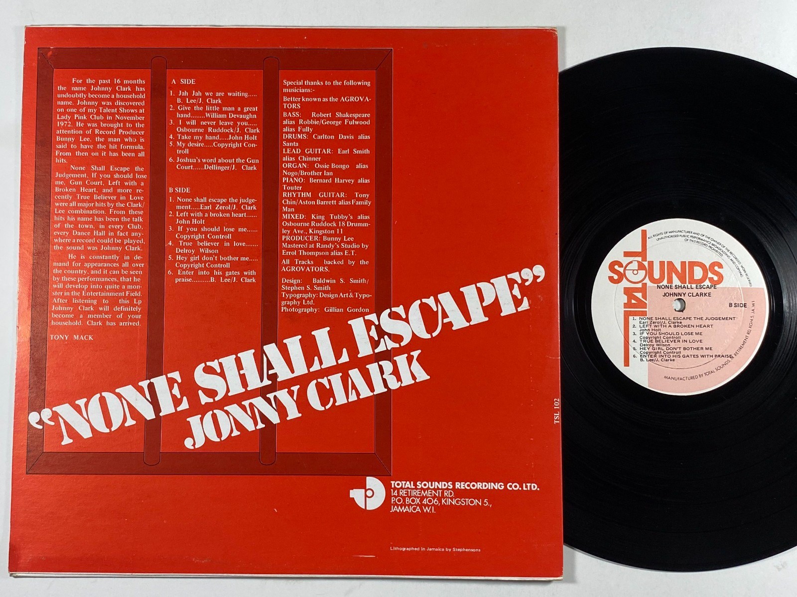 popsike.com - Johnny Clark "None Shall Escape" Reggae LP Total Sounds ...