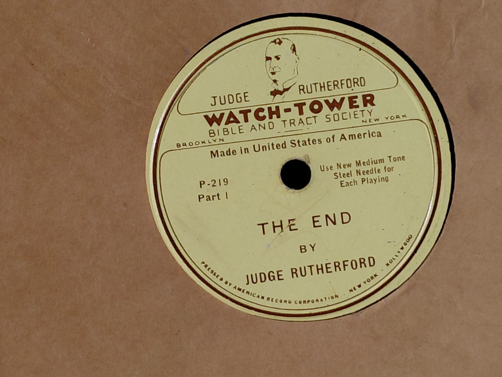 popsike.com - 2 Watchtower Records JUDGE RUTHERFORD FACE THE FACTS ...