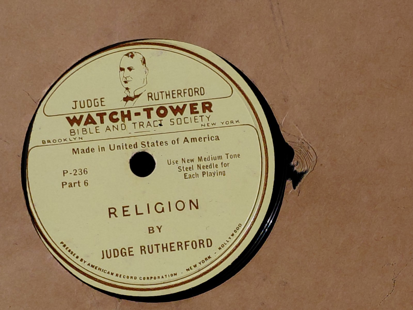 popsike.com - 2 Watchtower Records JUDGE RUTHERFORD FACE THE FACTS ...