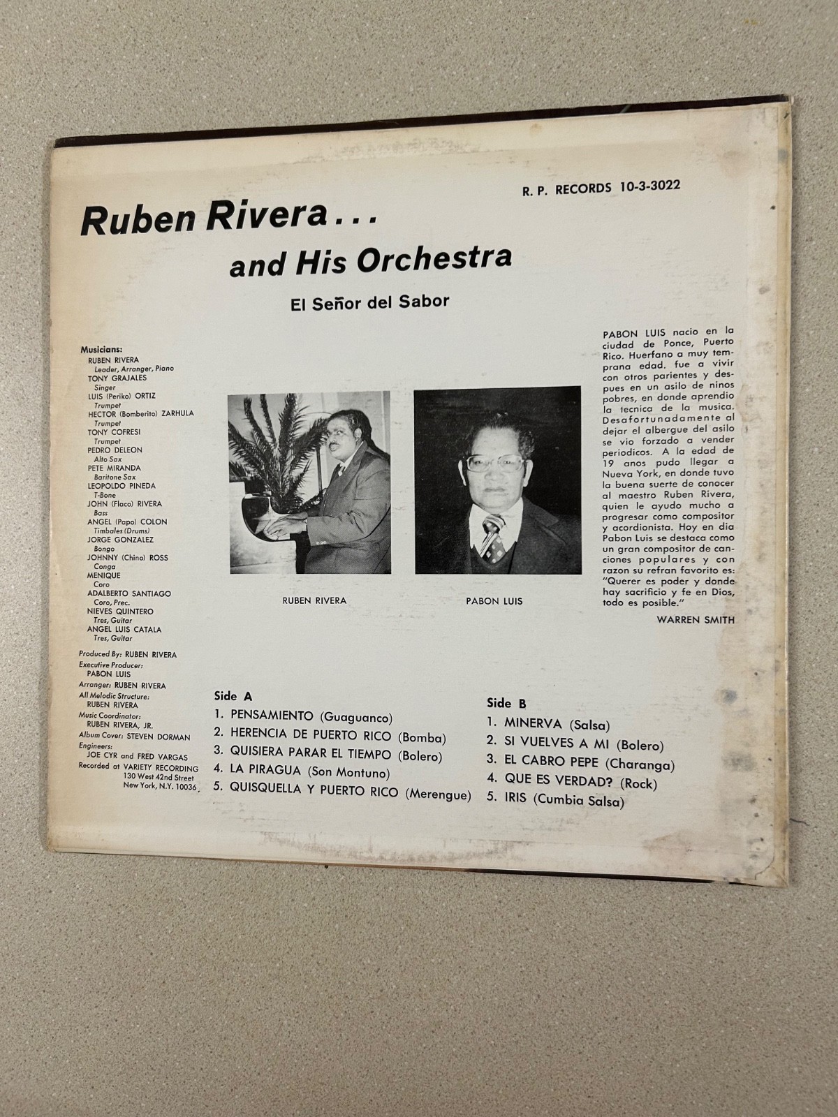 popsike.com - RUBEN RIVERA AND HIS ORCHESTRA EL SEÑOR DEL SABOR HOLY ...