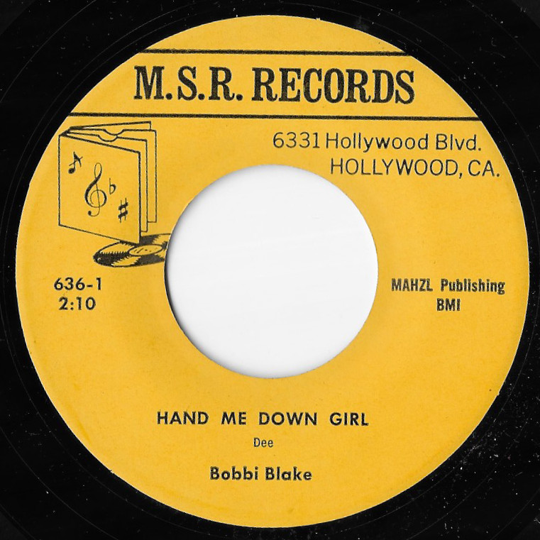 popsike.com - Bobbi Blake Hand Me Down Girl / Rodd Rogers M.S.R ...