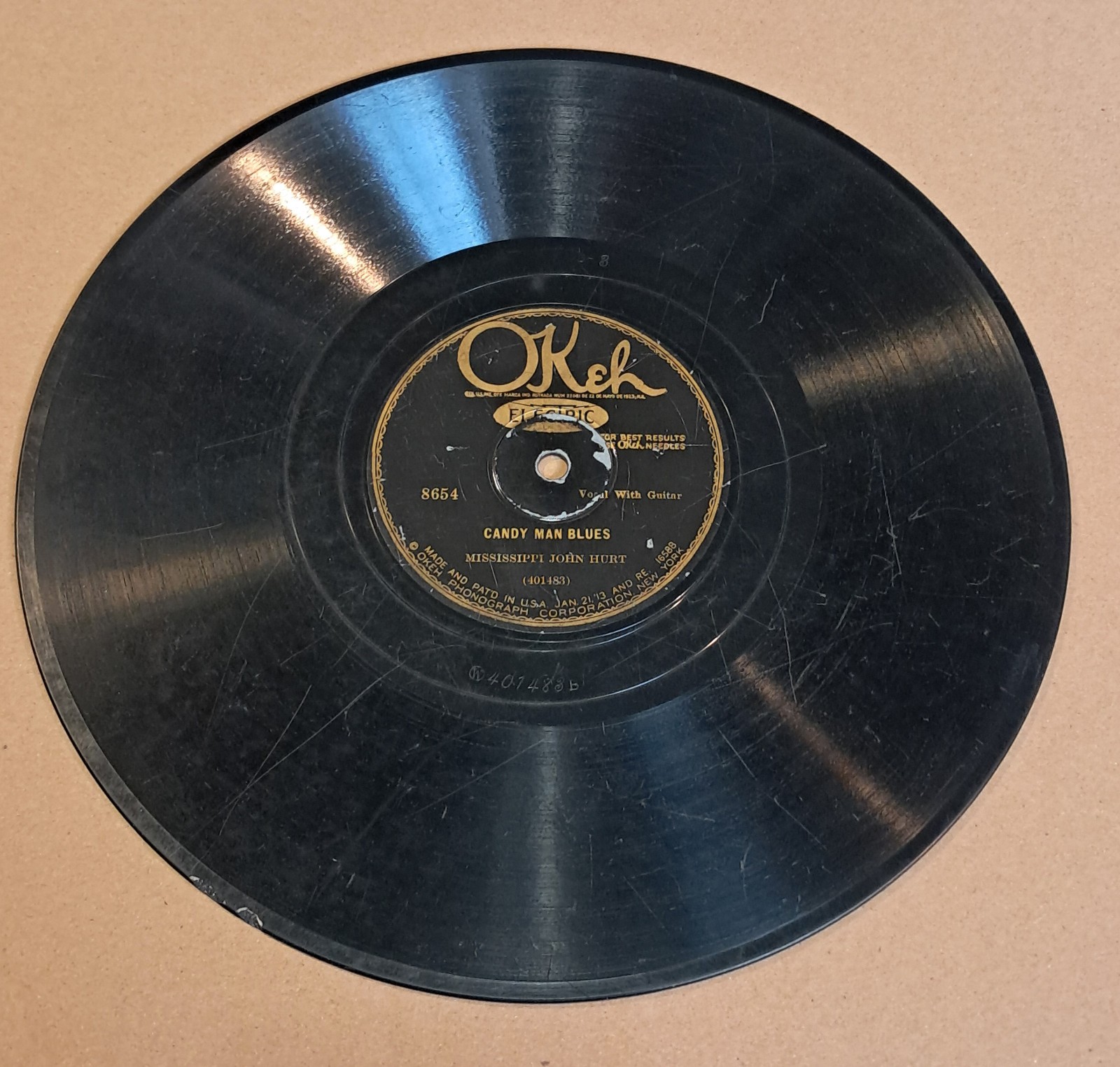 popsike.com - 78 RPM MISSISSIPPI JOHN HURT Ok 8654 V- Candy Man Blues ...
