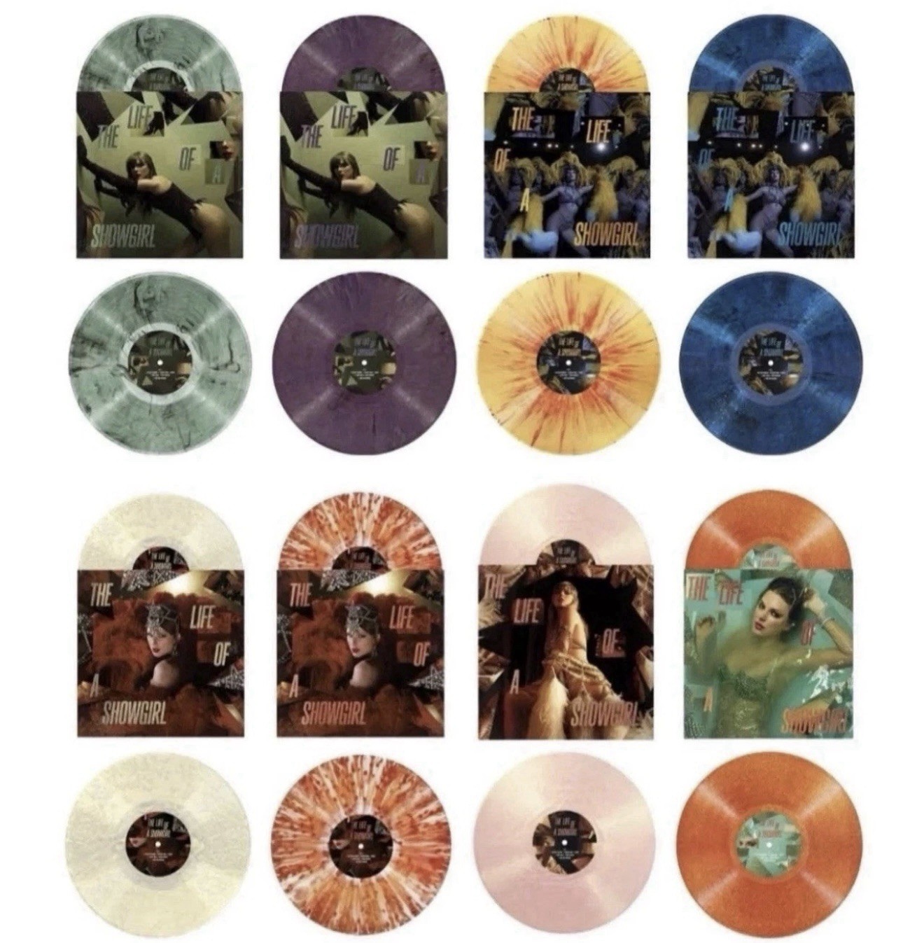 popsike.com - Taylor Swift The Life of a Showgirl All 8 Vinyl Variants ...