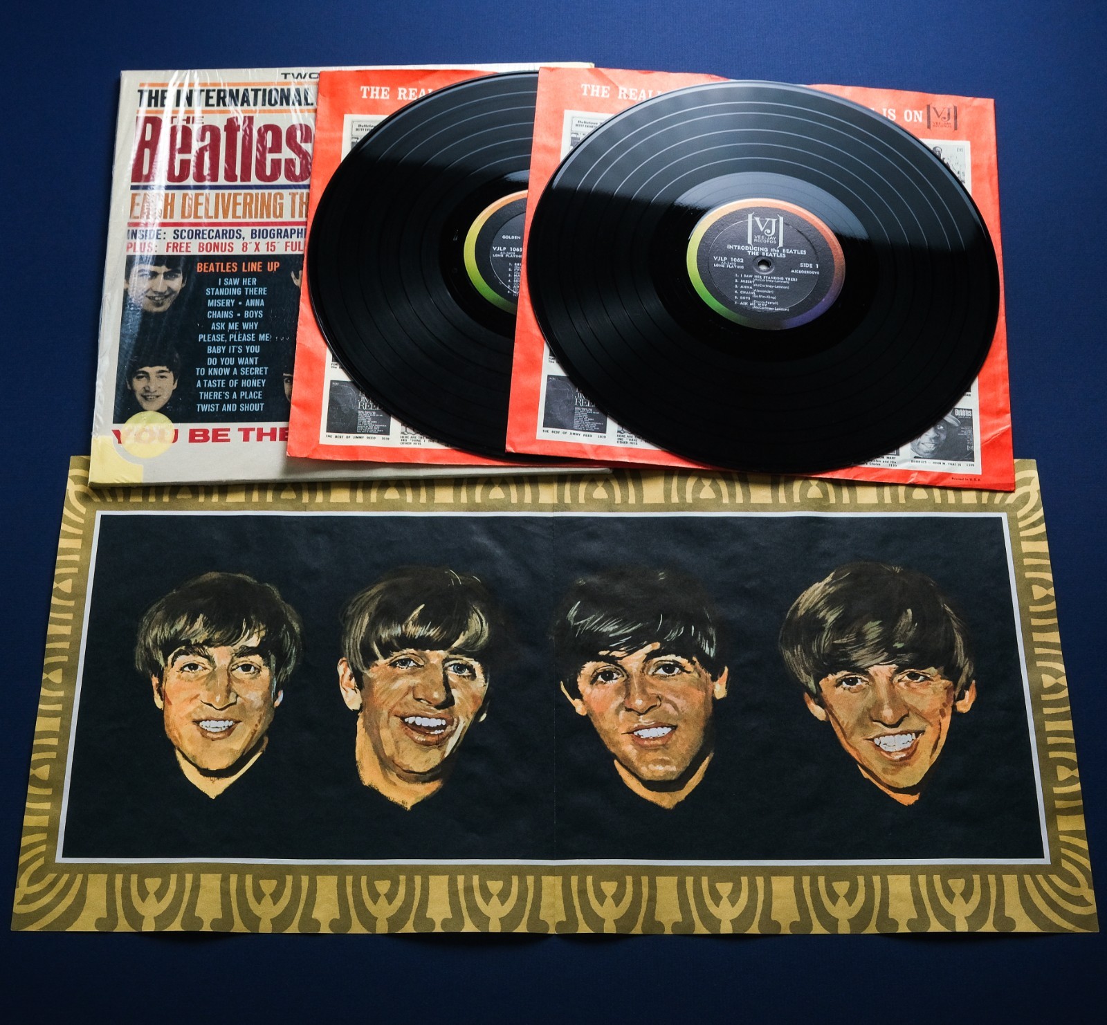 popsike.com - The Beatles vs The Four Seasons US Orig’64 Vee-Jay DX30 ...